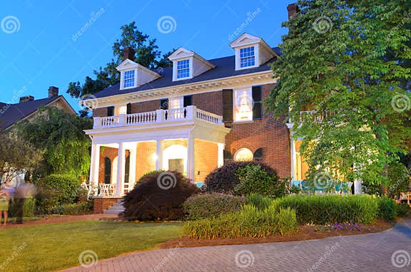 House at night stock image. Image of brick, front, homes - 24566679