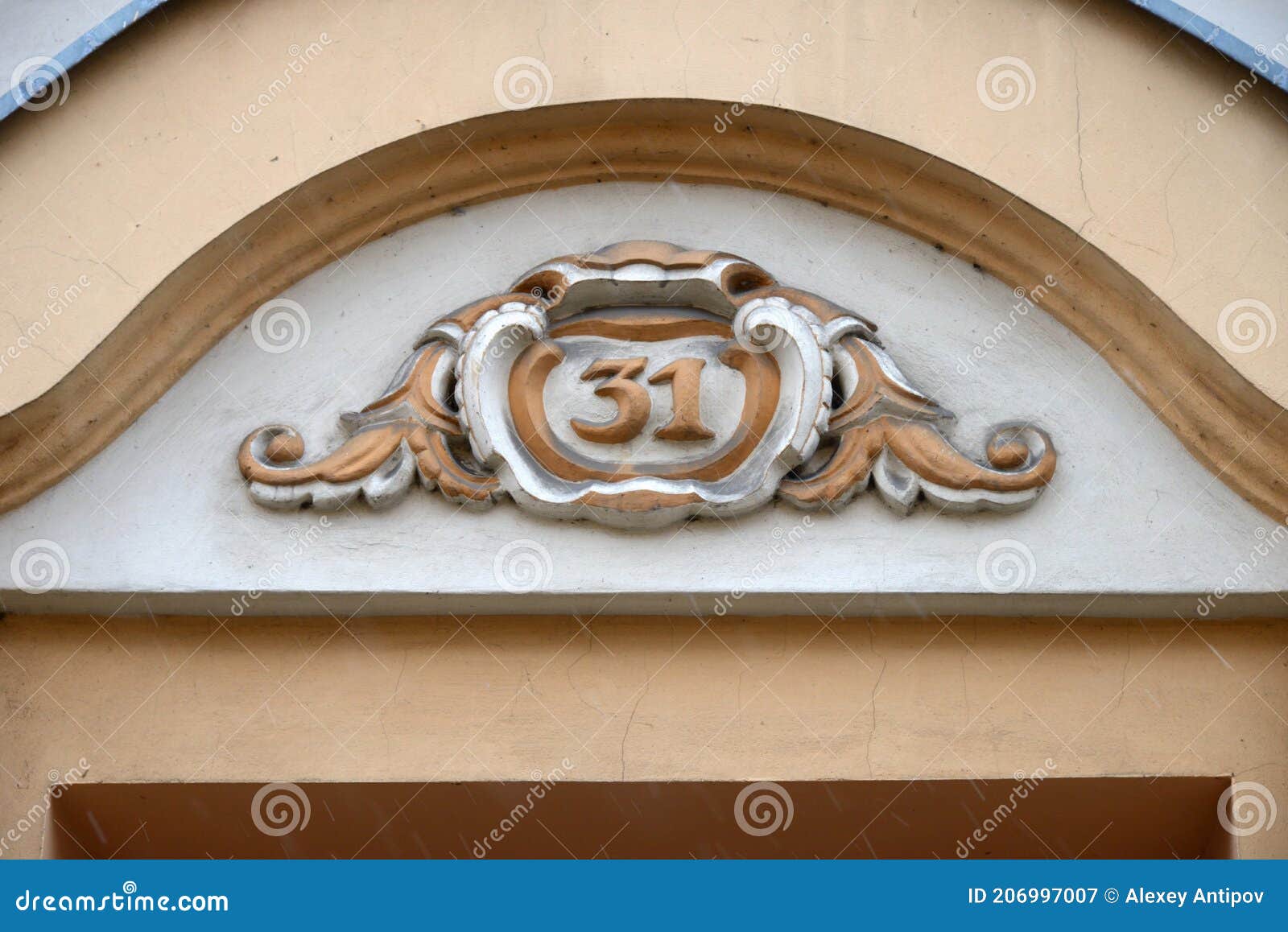 House Number 31 As Element of Decoration on Old Building Stock Image ...