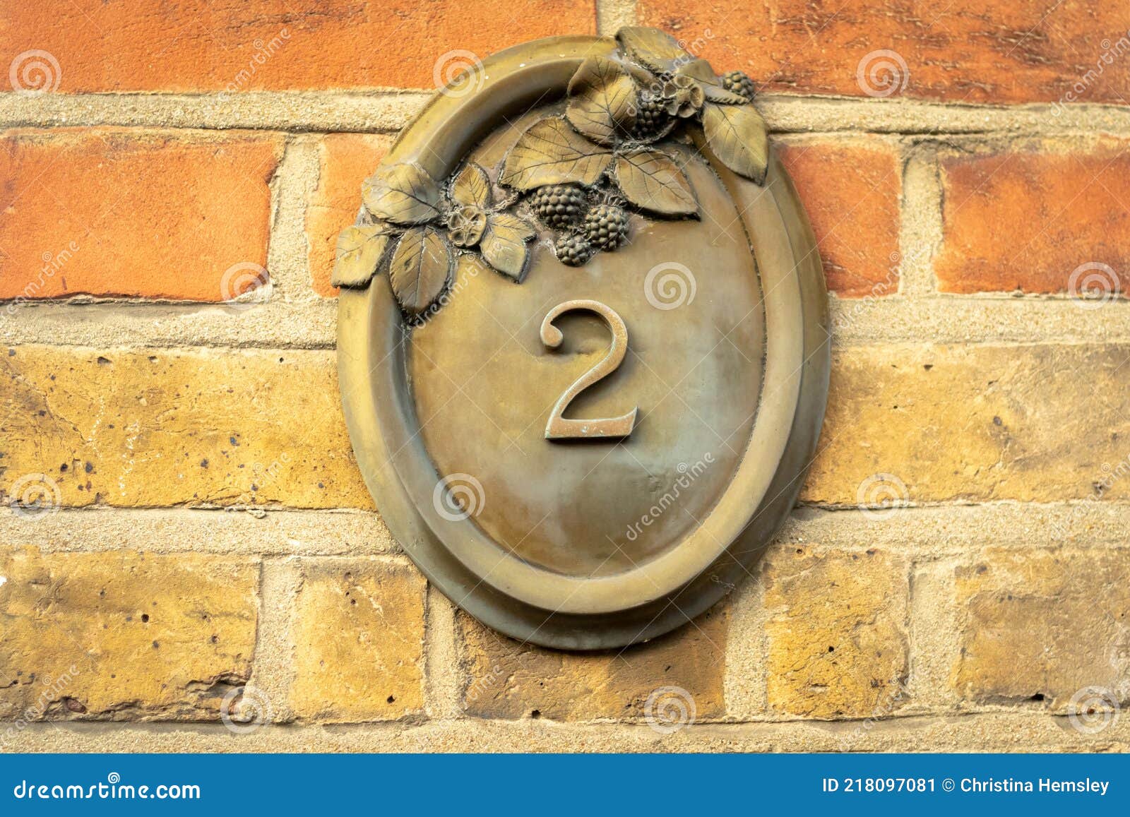 House number 2 stock image. Image of oval, classy, closeup - 218097081