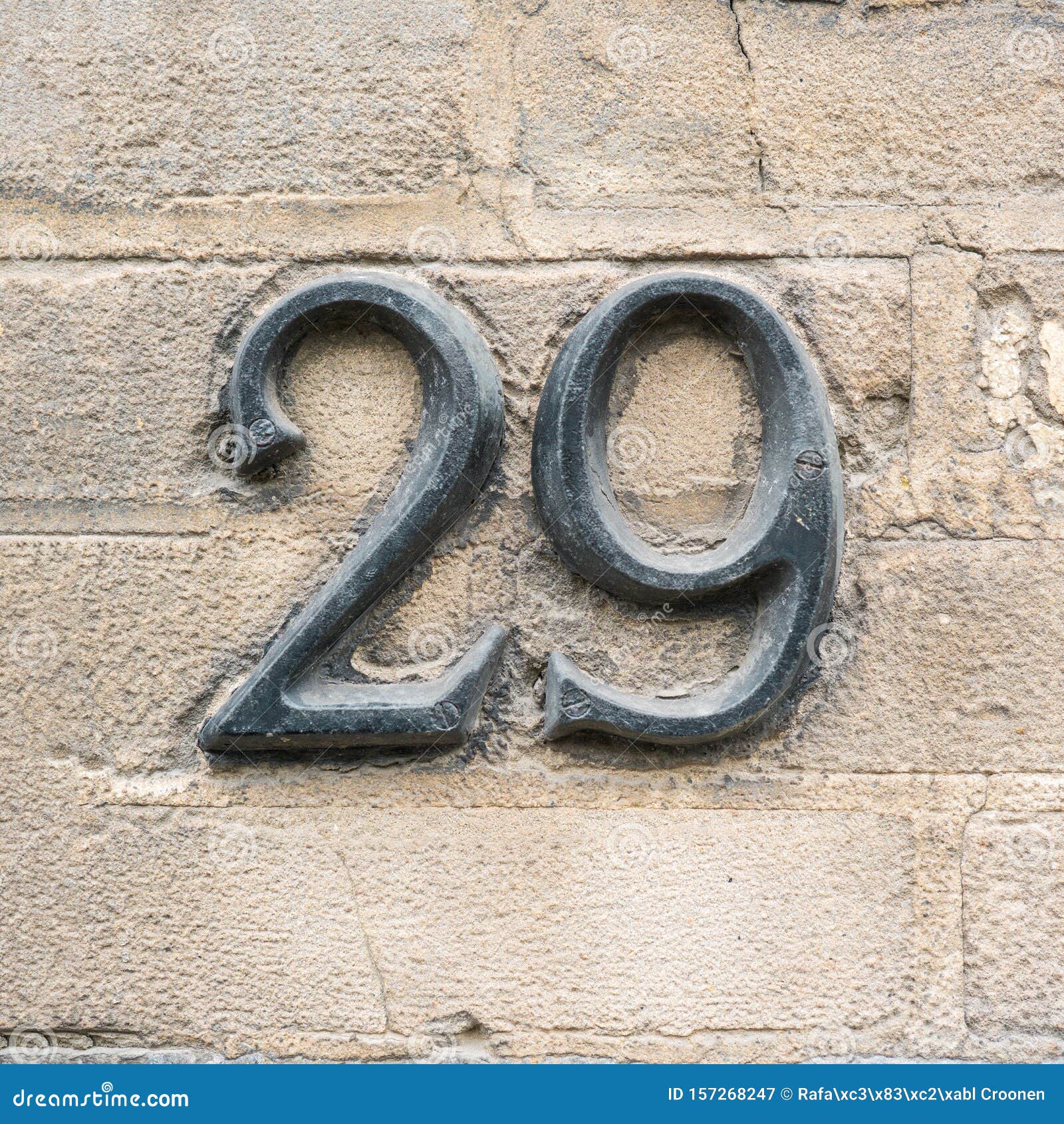 House number 29 stock image. Image of design, signage - 157268247
