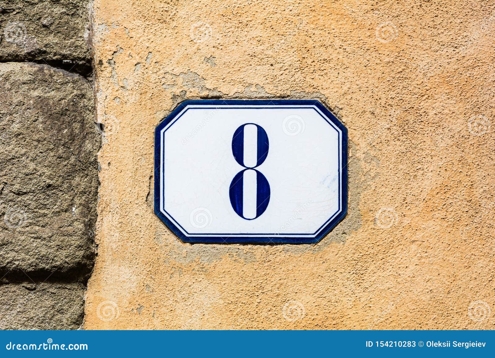 House Number Eight , Eighth 8 Stock Image - Image of address, amount ...