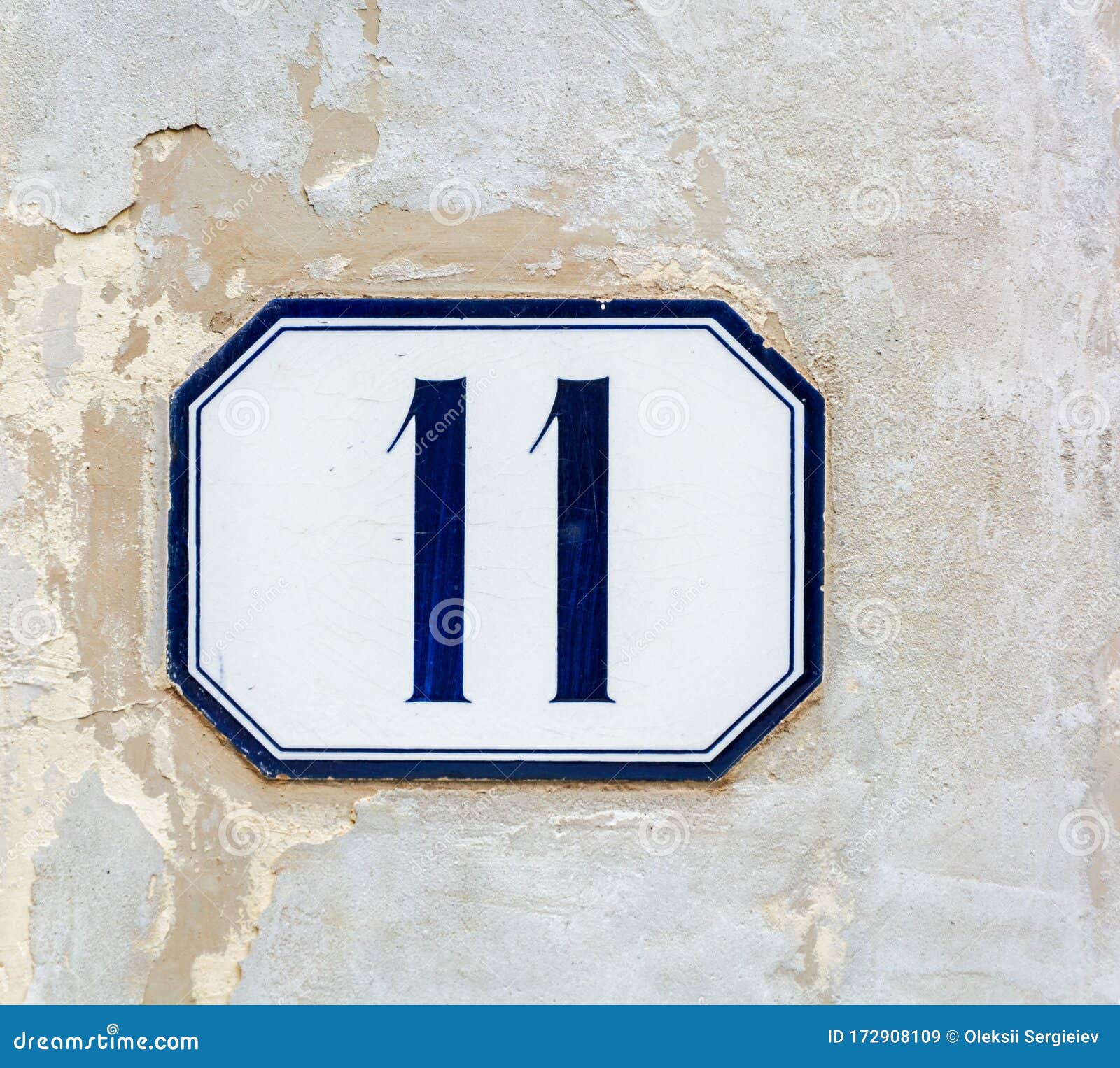 House Number Eleven, Eleventh Stock Image - Image of eleven, grunge ...