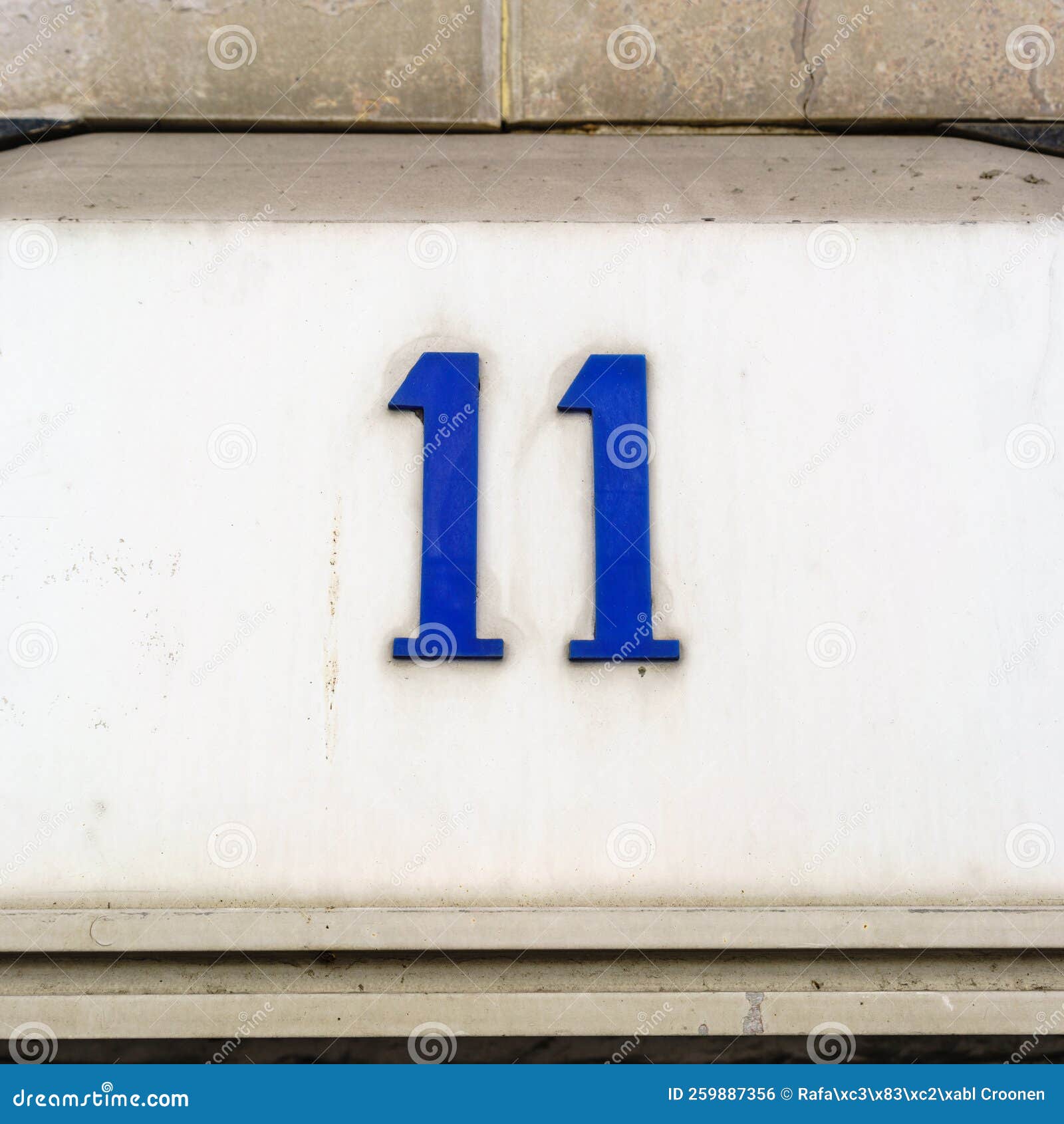 House number eleven 11 stock photo. Image of figure - 259887356