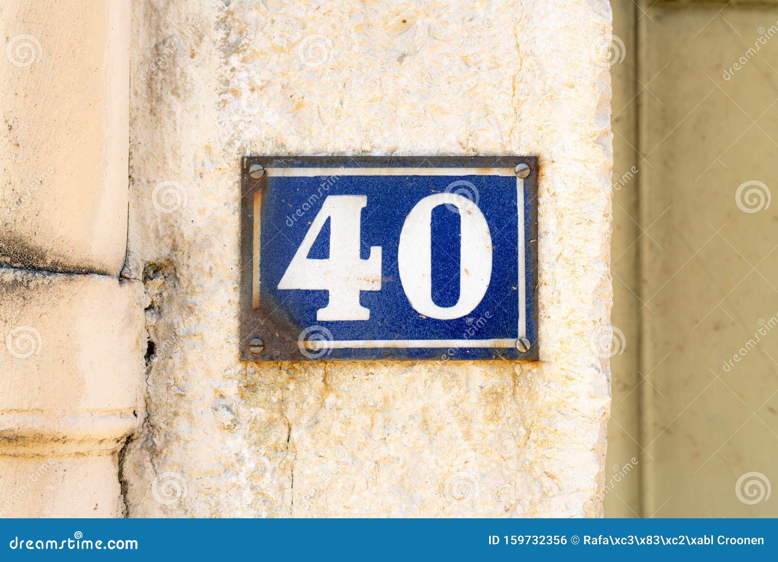 House Number 40 stock photo. Image of figure, font, lettering - 159732356