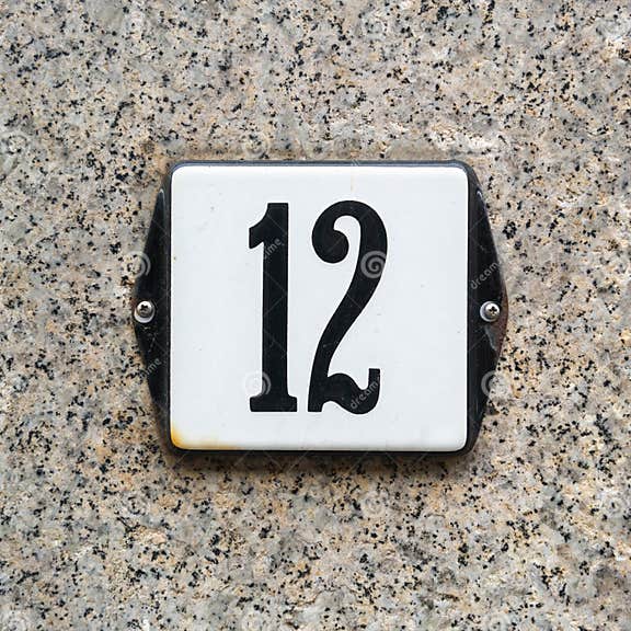 House number 12 stock photo. Image of object, symbol - 157268038