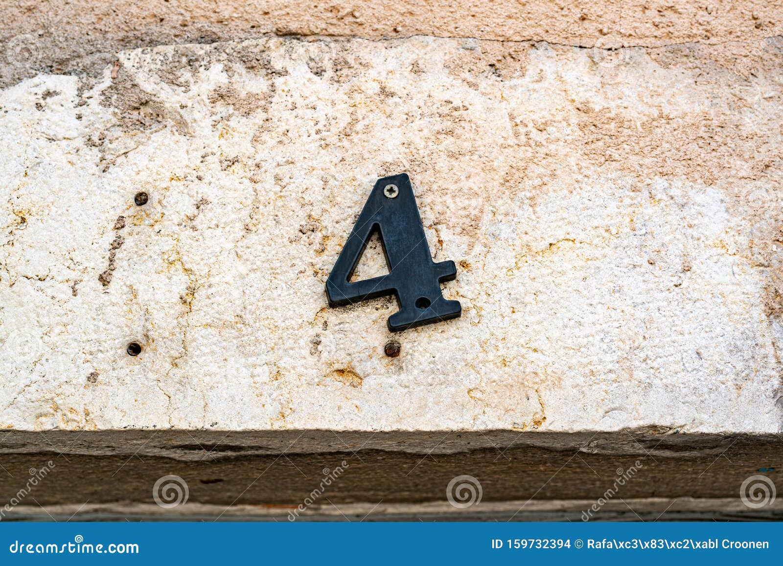 House Number 4 stock photo. Image of symbol, numerals - 159732394
