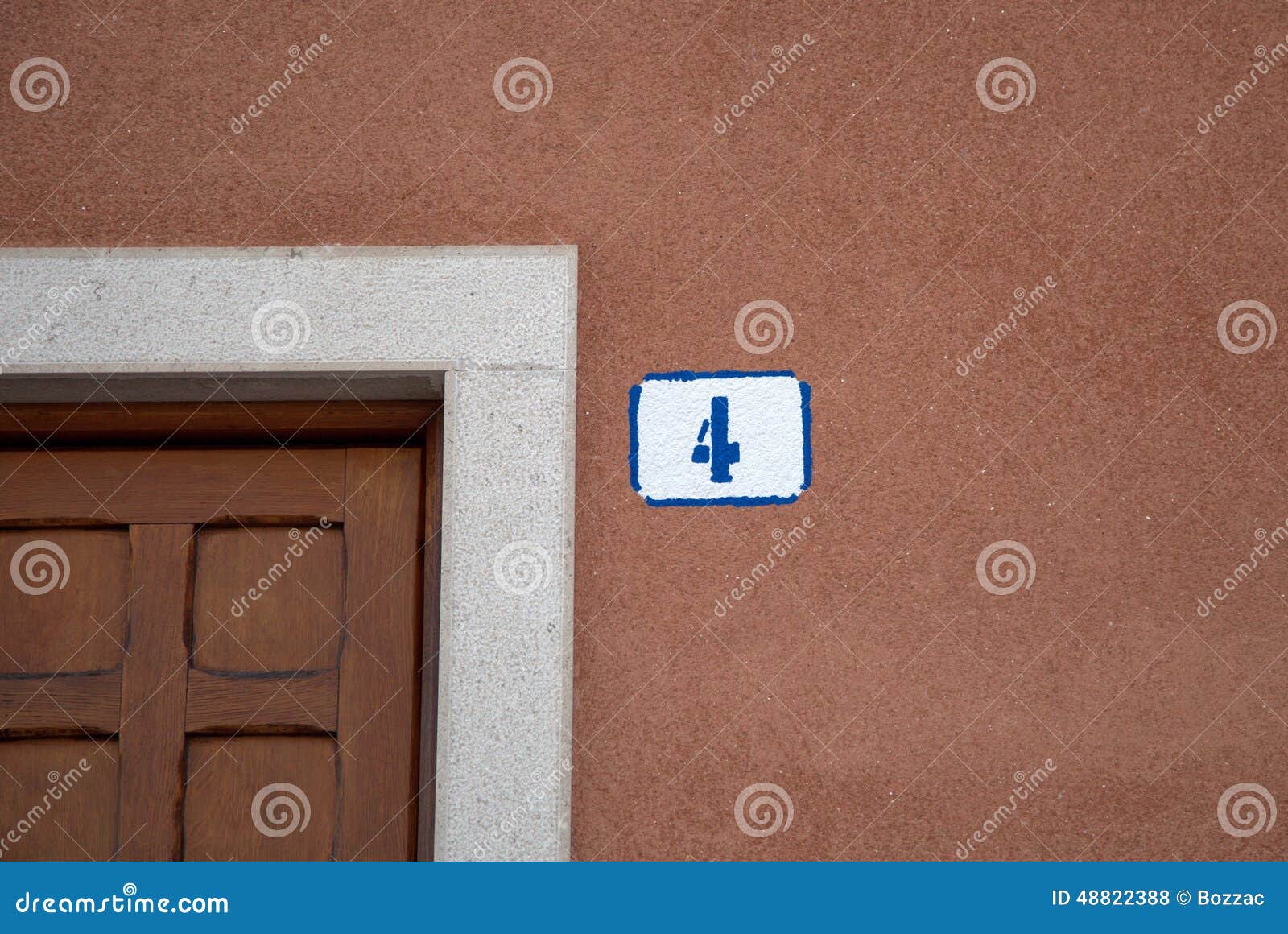 House number four stock photo. Image of indication, urban - 48822388