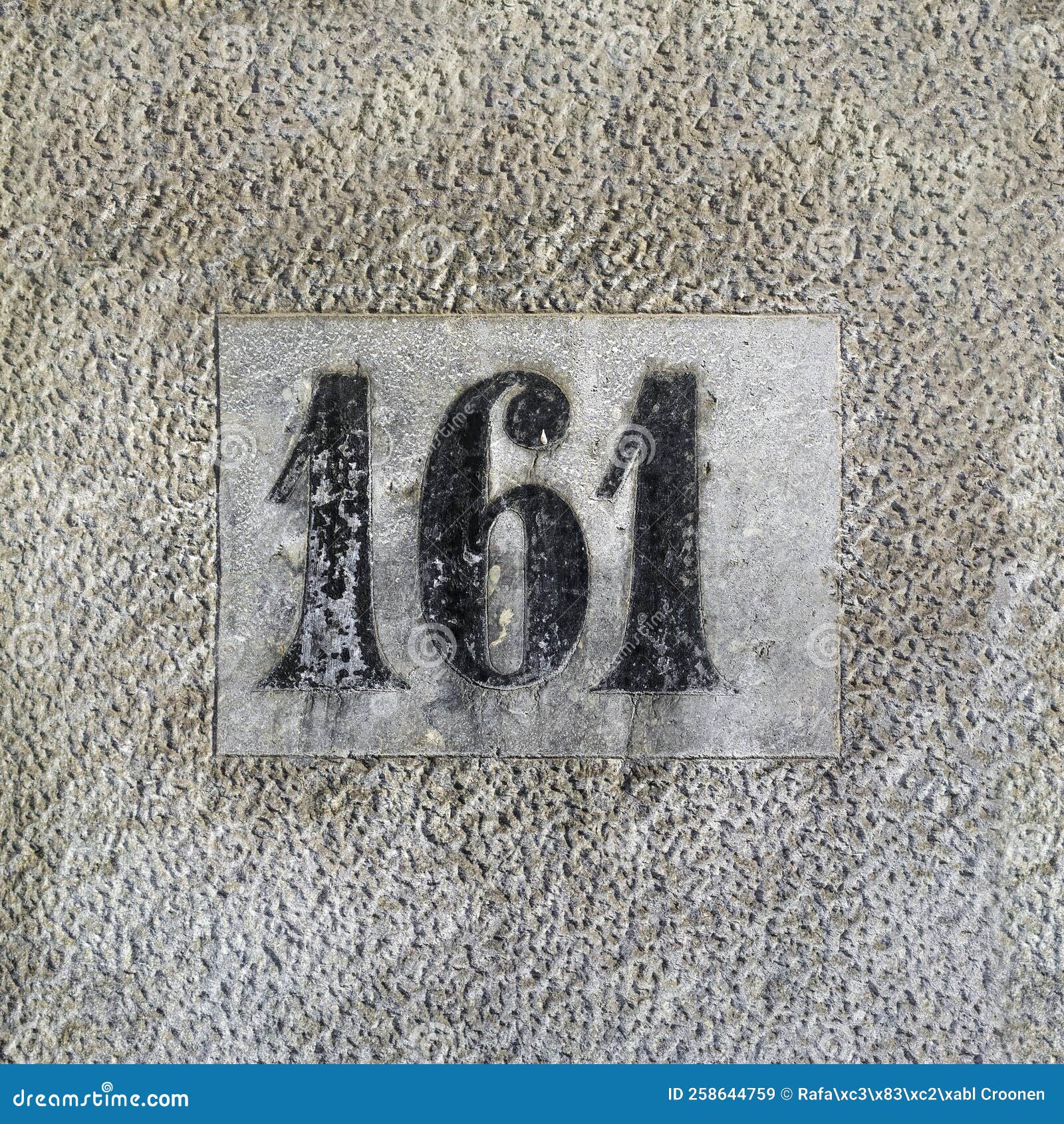 House number 161 stock image. Image of symbol, type - 258644759