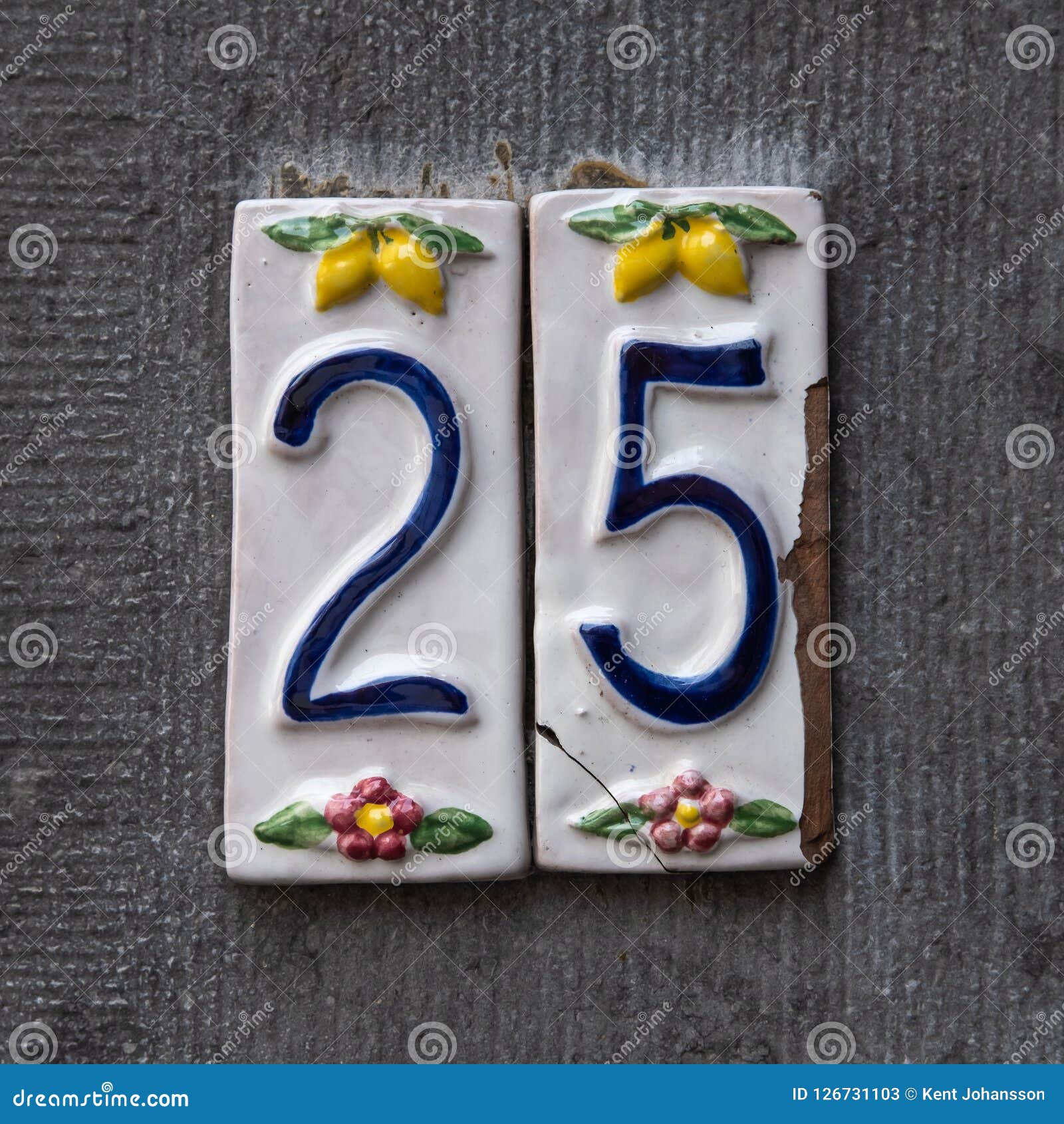 House number 25 stock image. Image of address, sign - 126731103