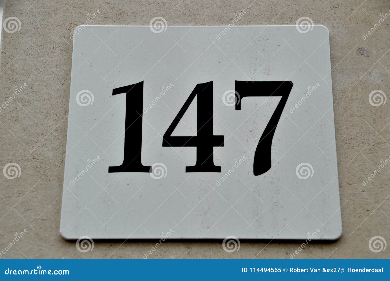 House Number 147 stock image. Image of plate, house - 114494565