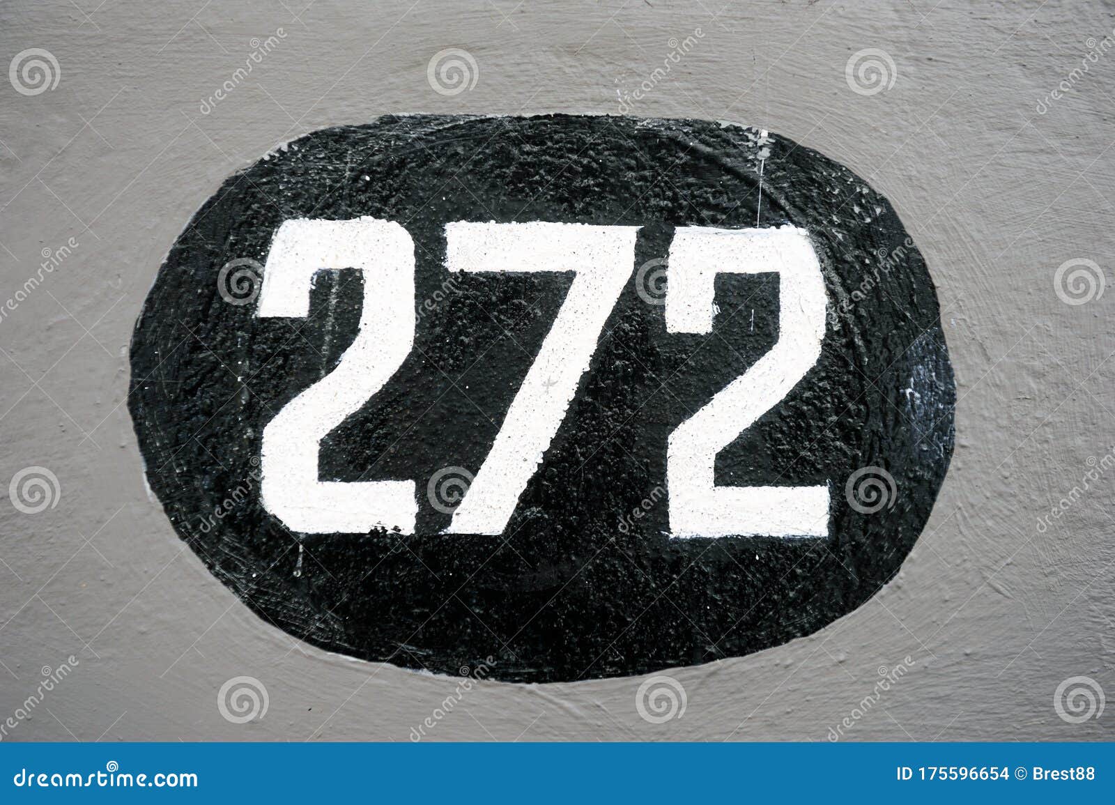 House Number 272 Inscription in White Numbers on Plaster Stock Photo ...