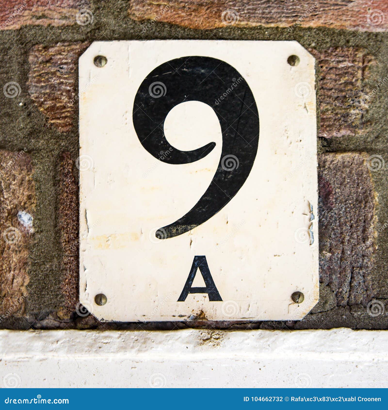 House number 9 stock photo. Image of lettering, precision - 104662732