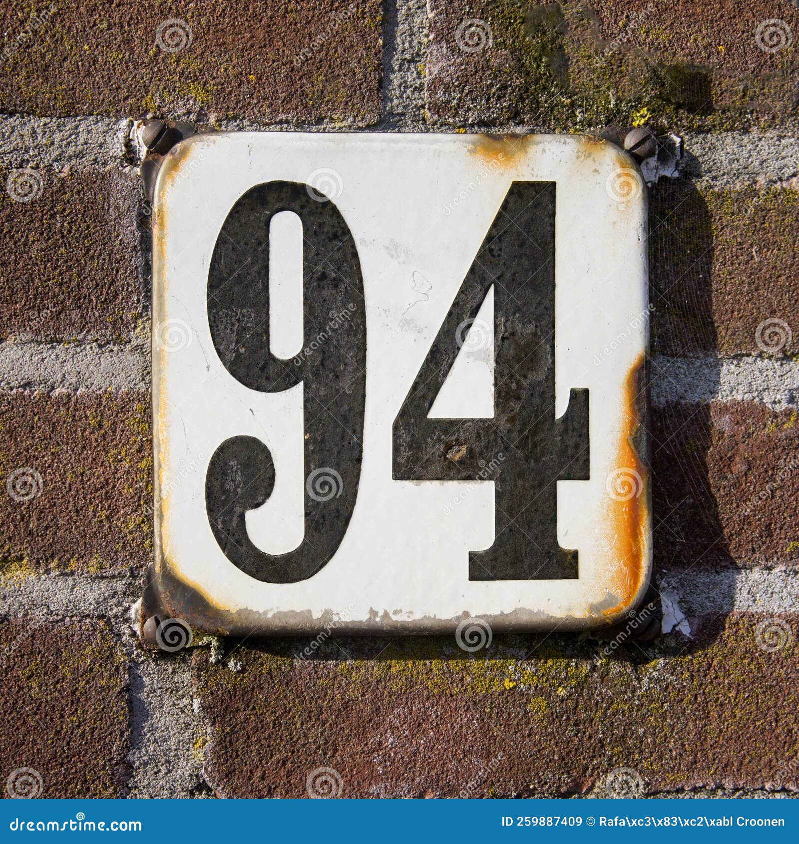 House Number Ninety Four 94 Stock Image - Image of arab, address: 259887409