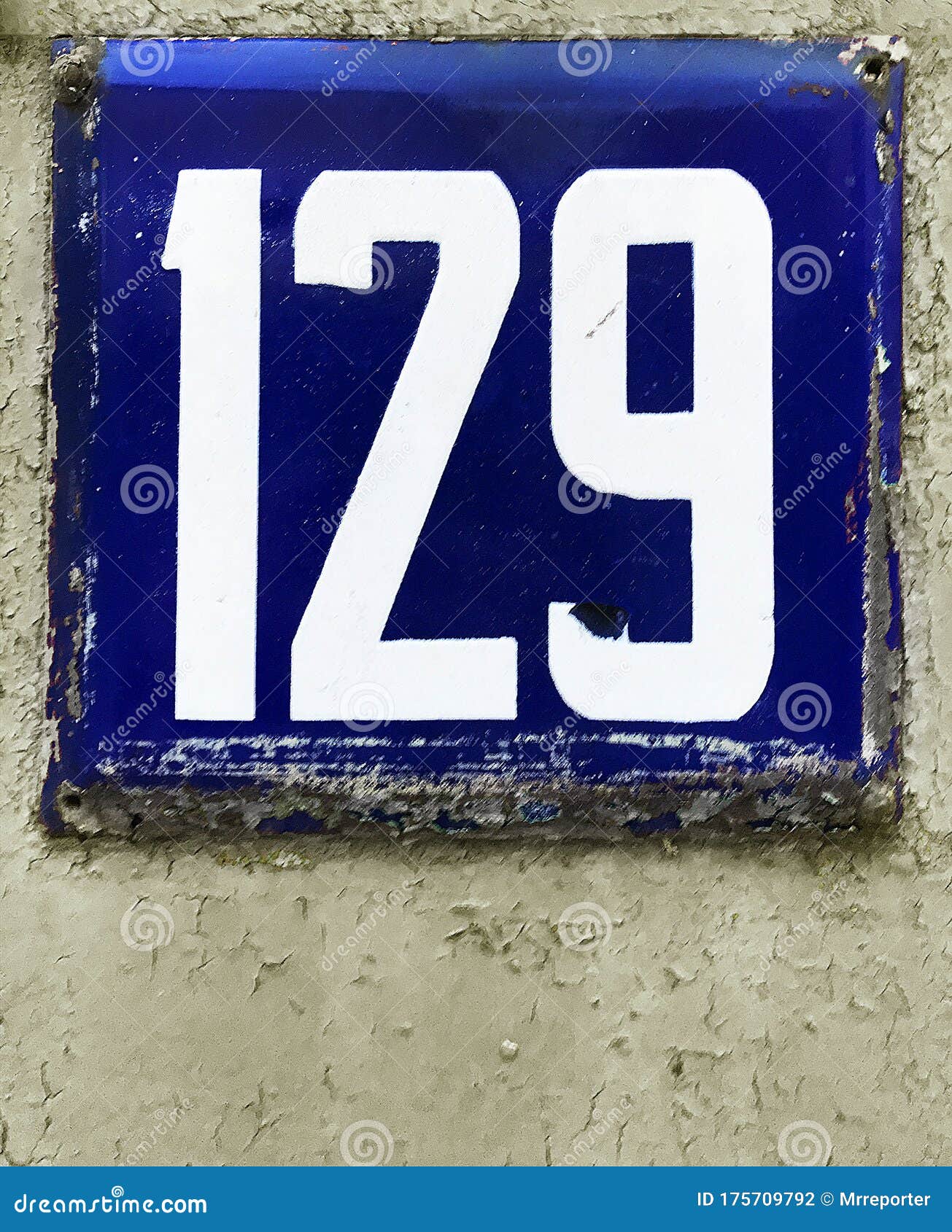 No 129 stock photo. Image of worn, weathered, metal - 175709792
