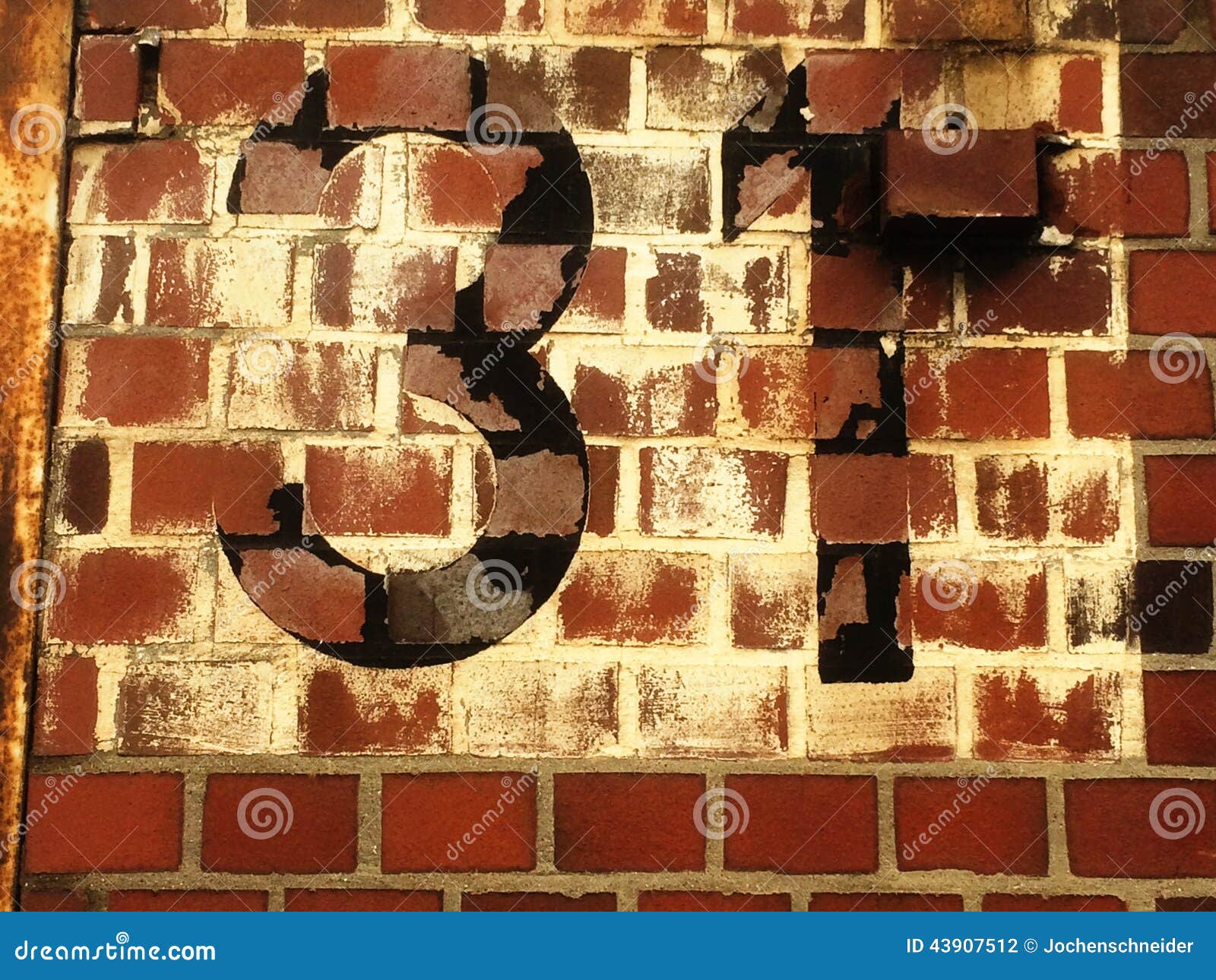 House number 31 stock photo. Image of brick, industrial - 43907512