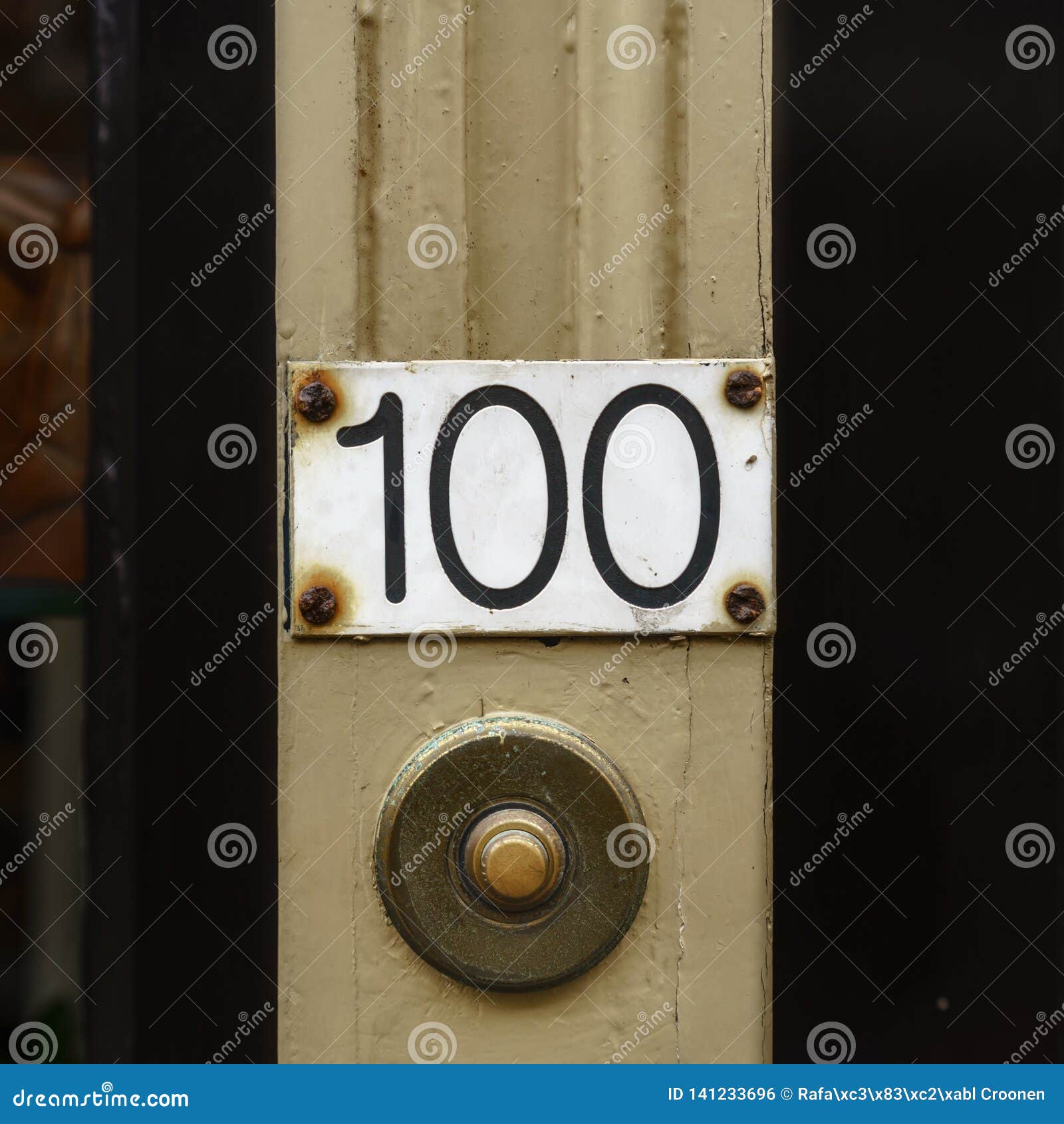 House number 100 stock photo. Image of alphabet, address - 141233696