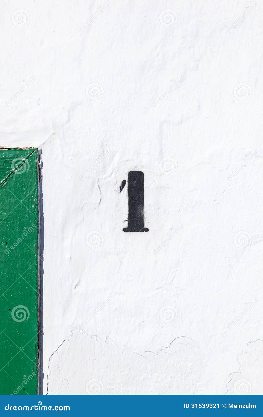 House number one painted stock image. Image of location - 31539321