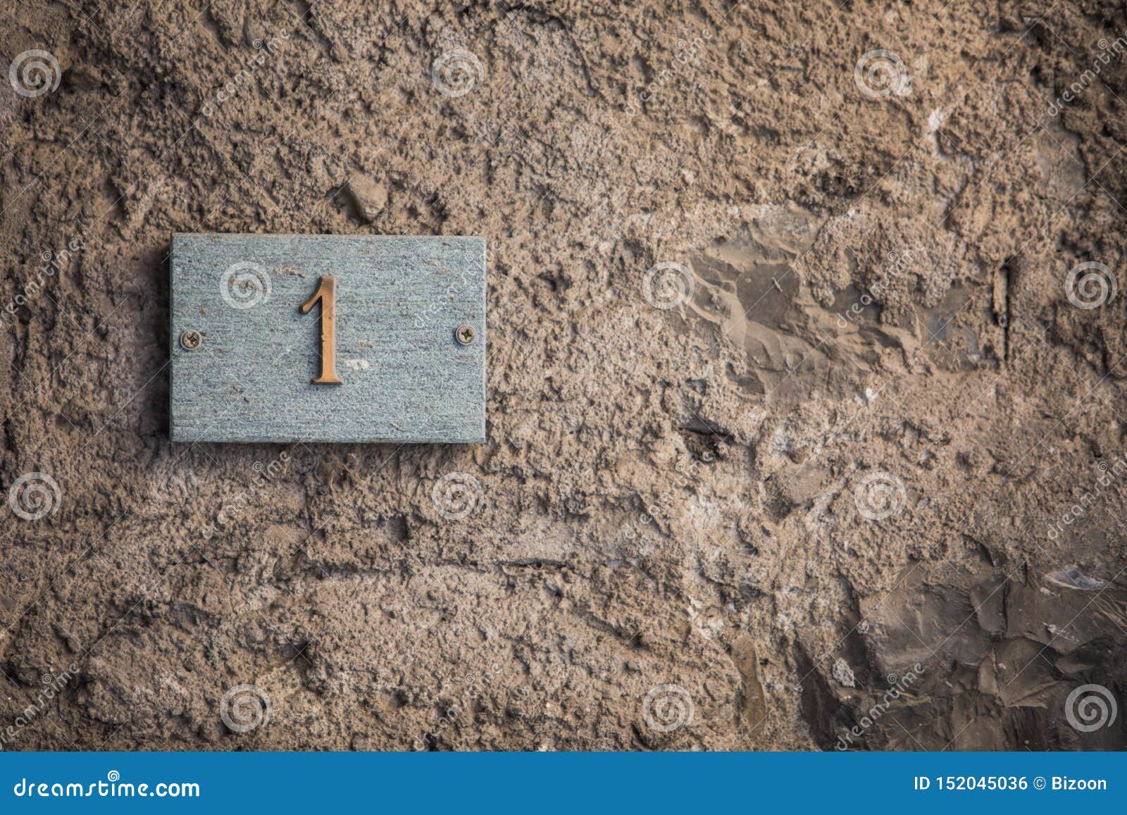 House number one stock photo. Image of plate, location - 152045036