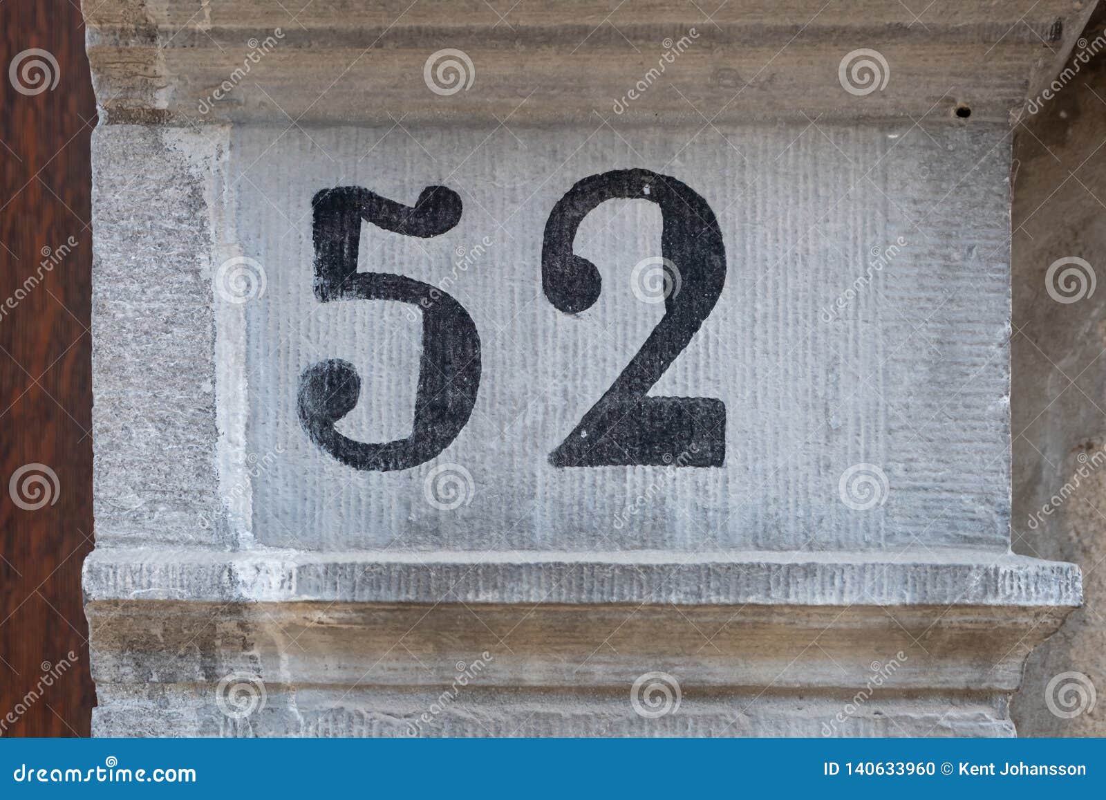 House Number 52 stock photo. Image of sign, location - 140633960