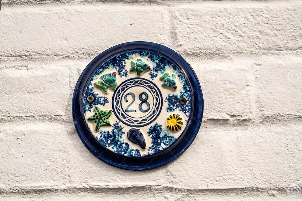 House number 28 stock photo. Image of eight, symbol, plaque - 78509564