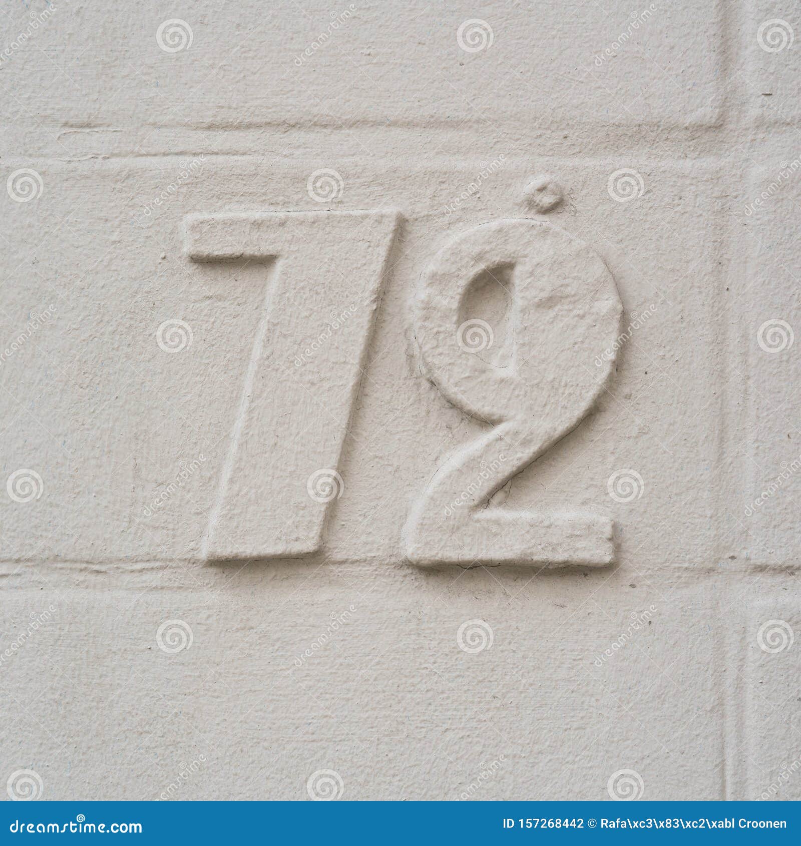 House number 72 stock photo. Image of number, type, outdoors - 157268442