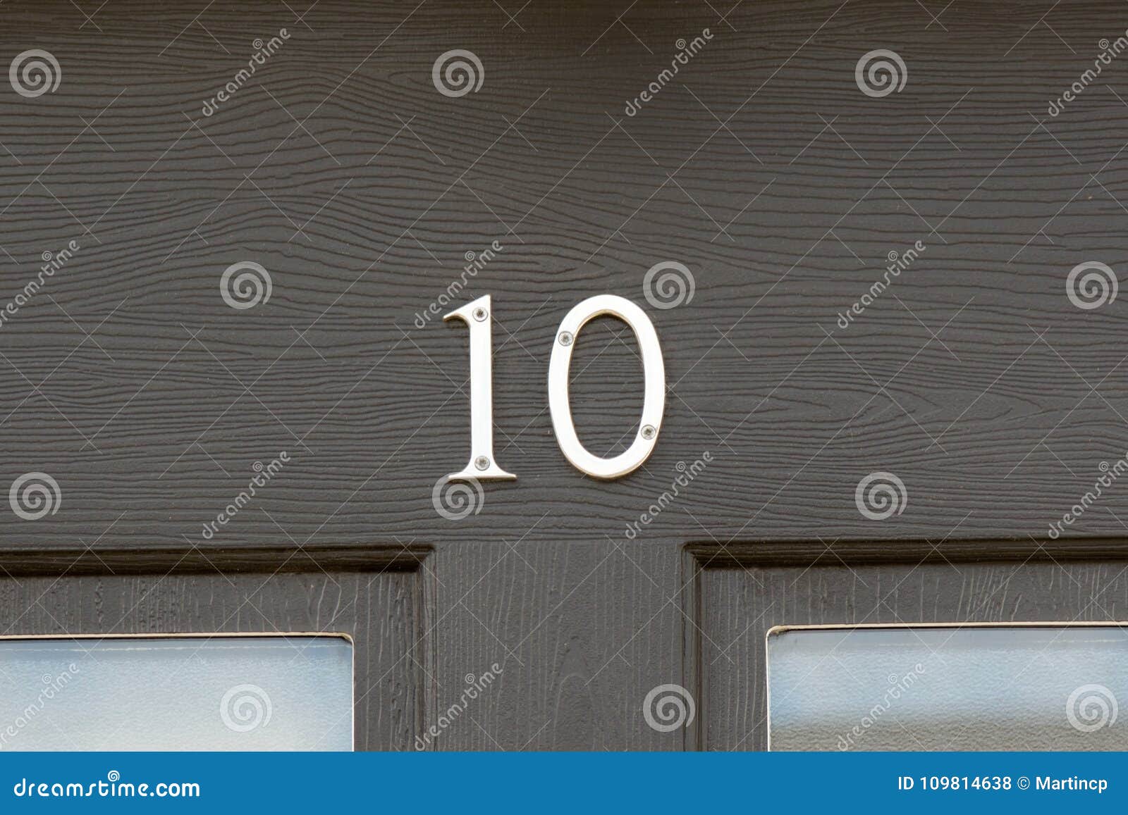 House Number 10 Sign on Door Stock Photo - Image of home, attached ...