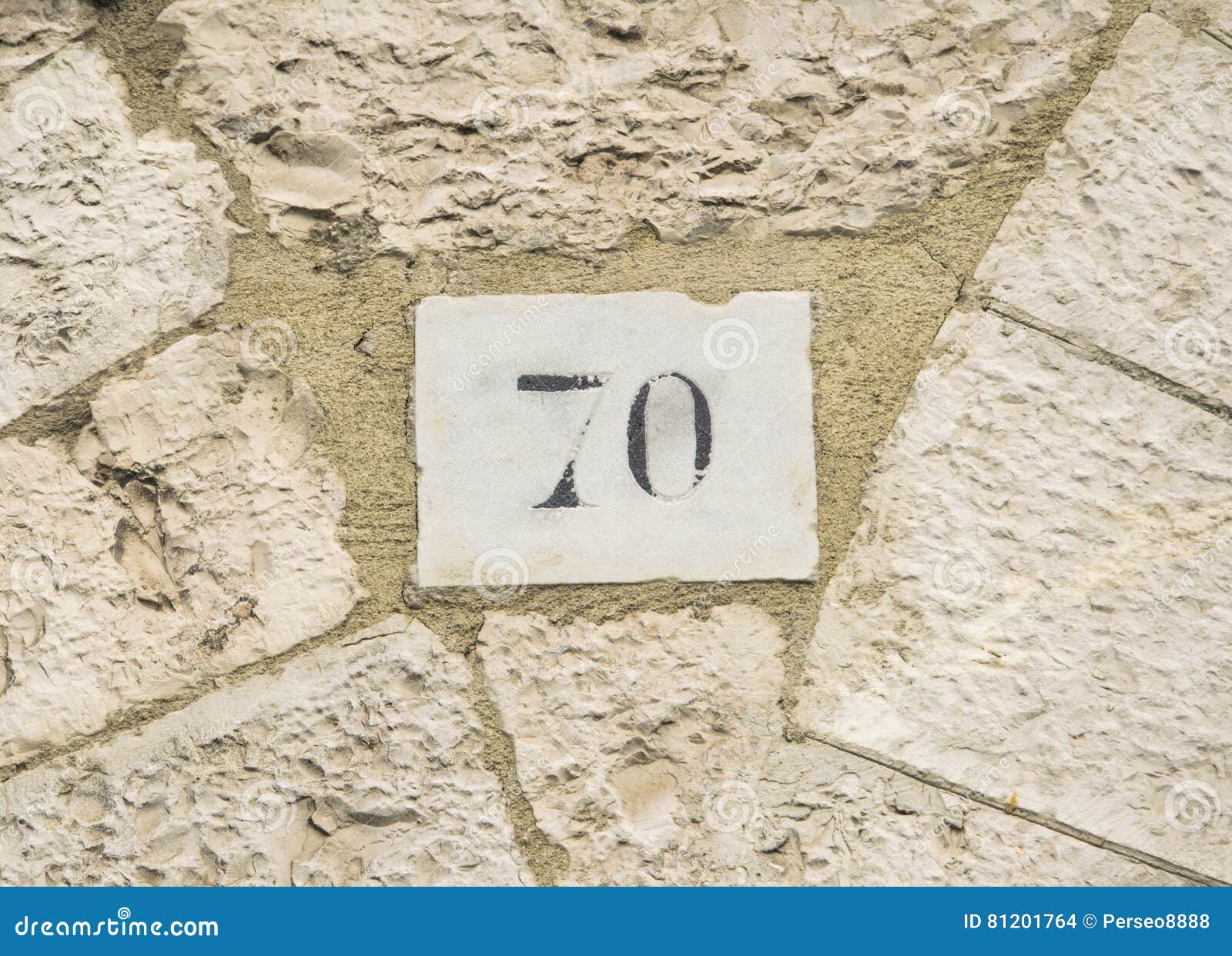House number 70 sign stock photo. Image of home, wall - 81201764