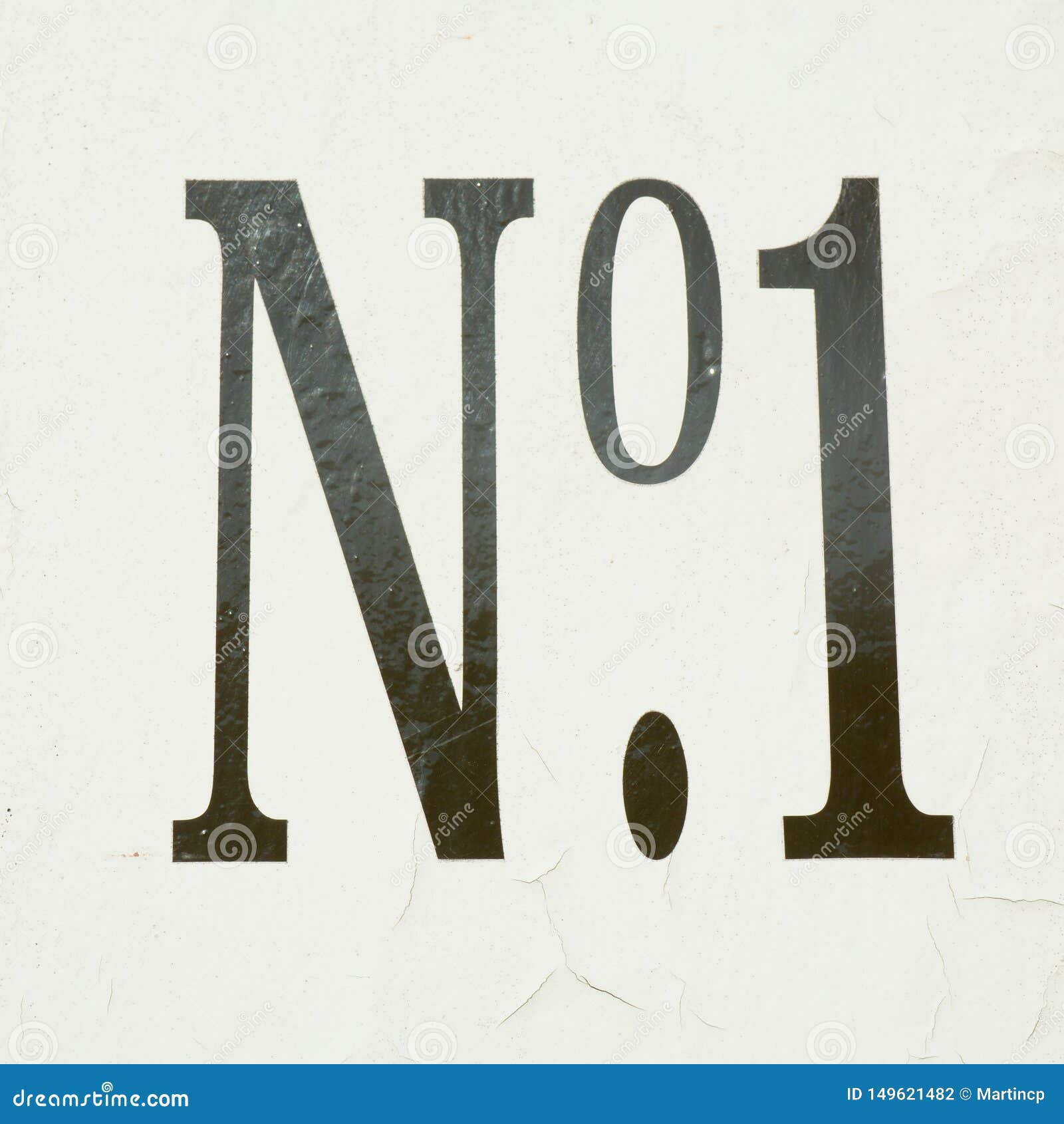 House Number 1 Sign Painted on Wall Stock Photo - Image of property ...