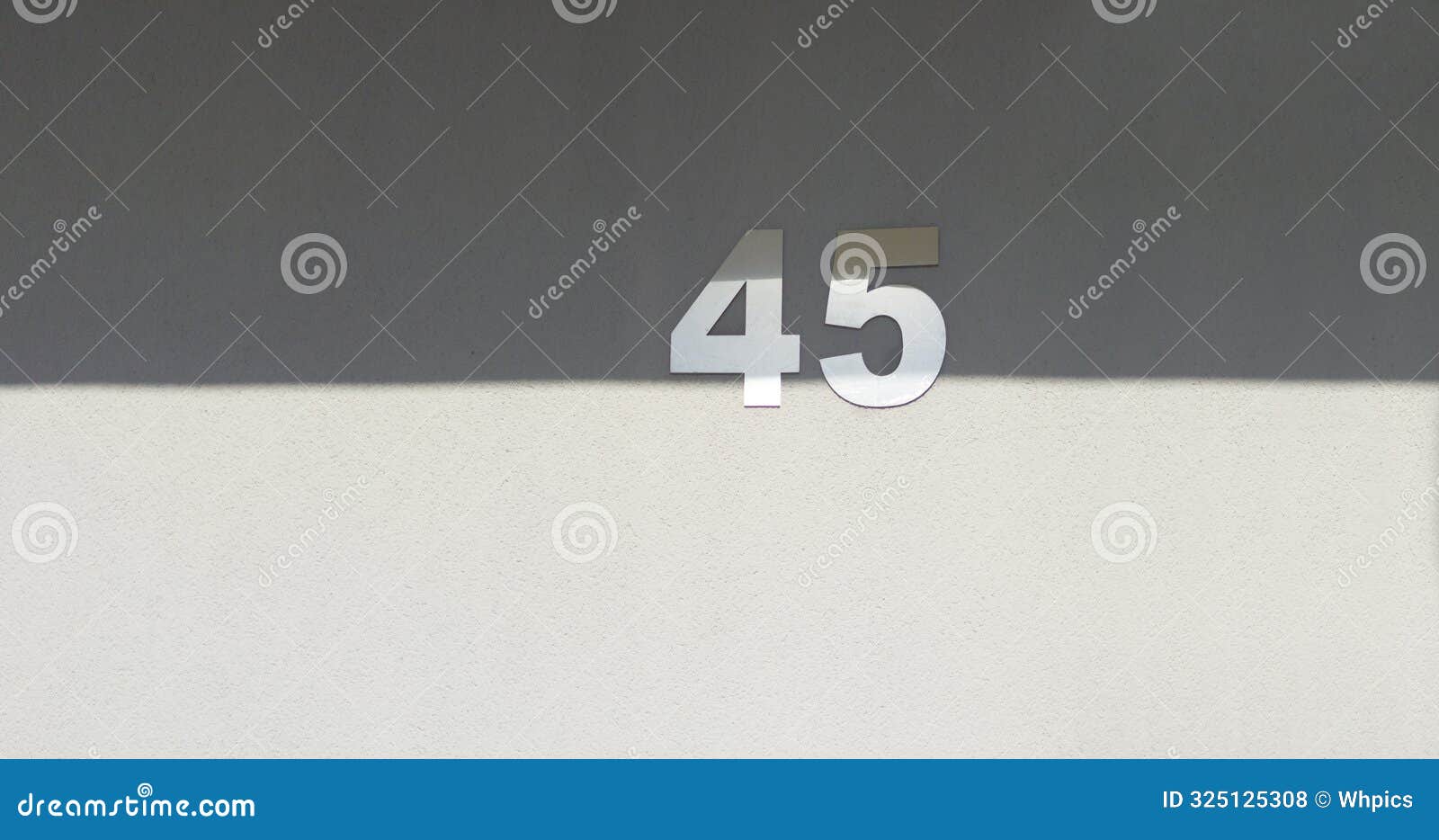 House number 45 stock photo. Image of wall, shadows - 325125308