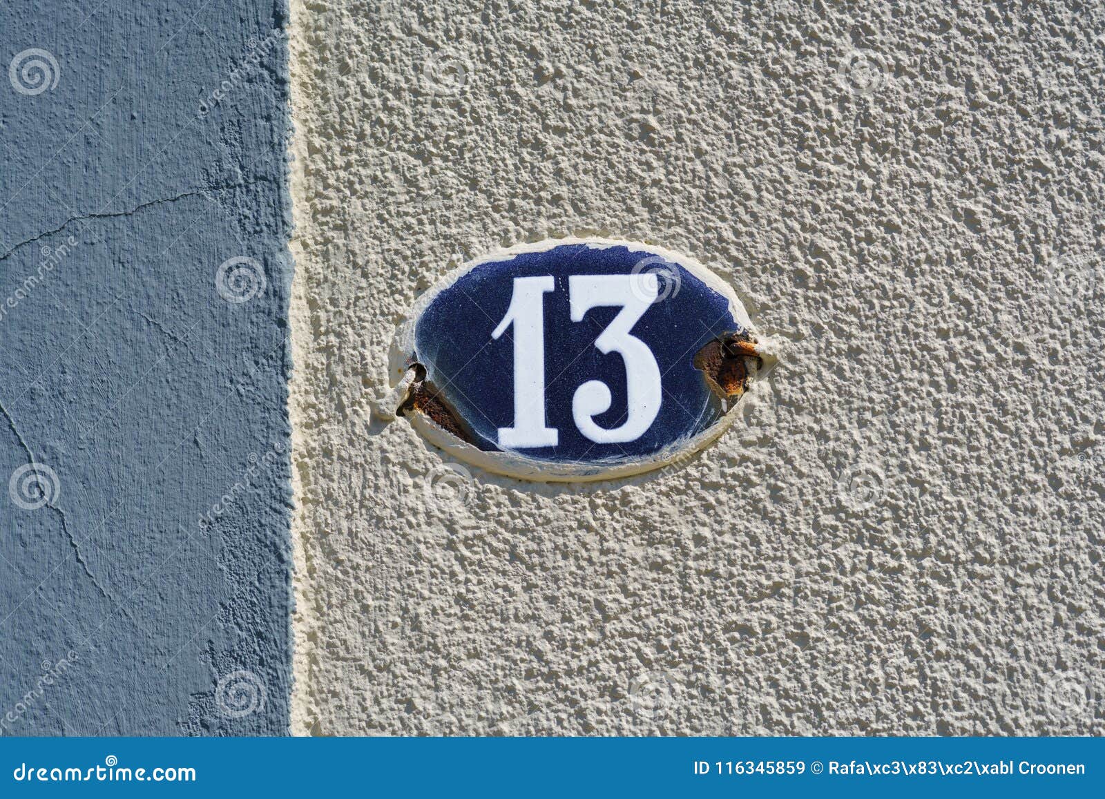 House number thirteen 13 stock image. Image of sign - 116345859