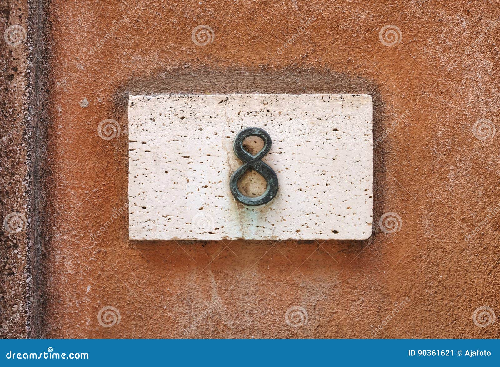 House number on wall stock image. Image of address, architectural ...