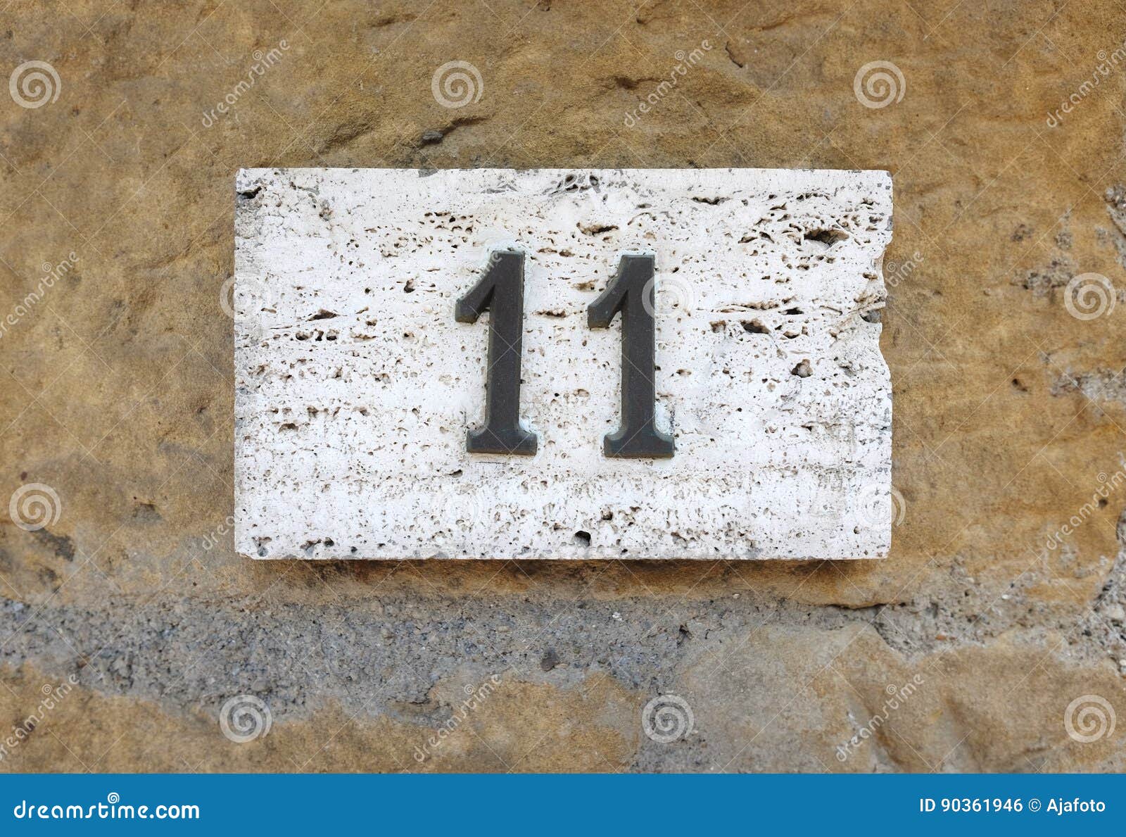 House number on wall stock photo. Image of digit, plate - 90361946