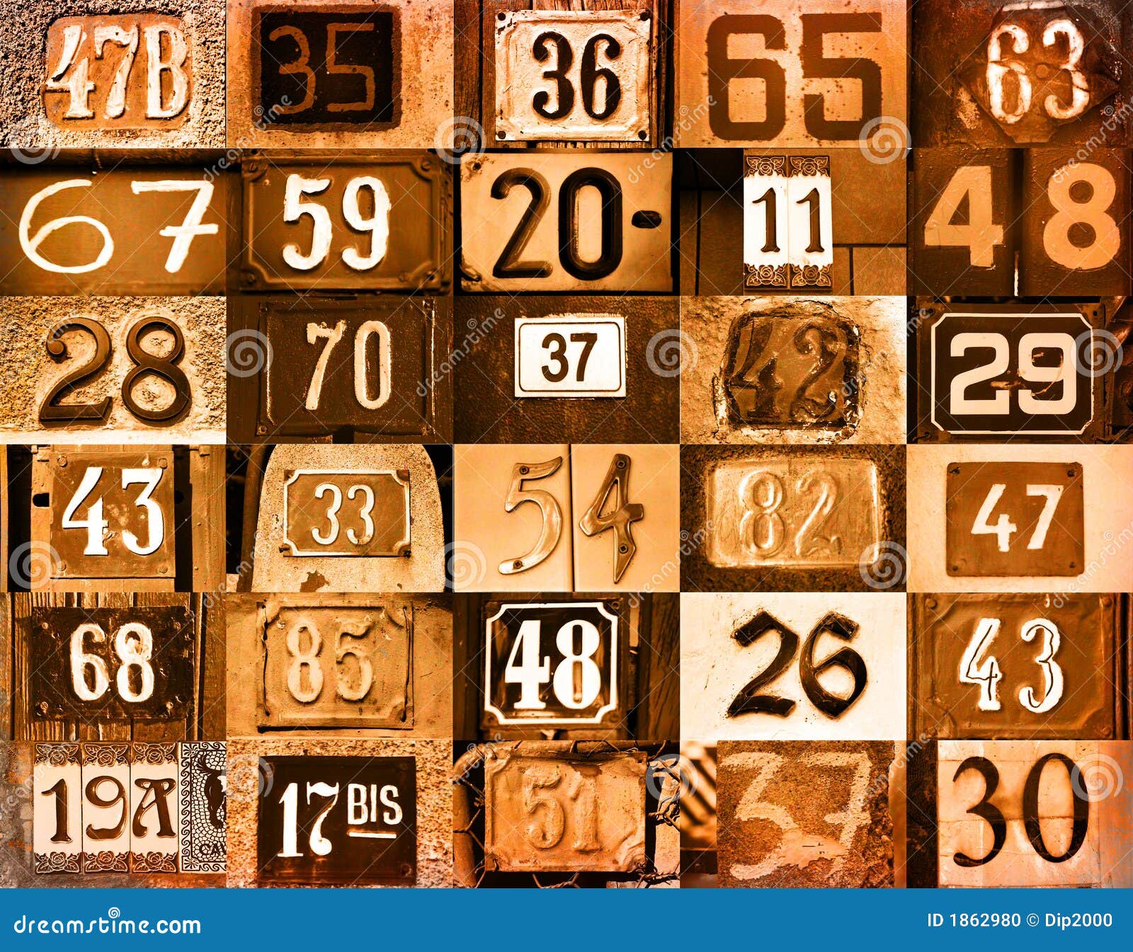 House numbers stock illustration. Illustration of five - 1862980