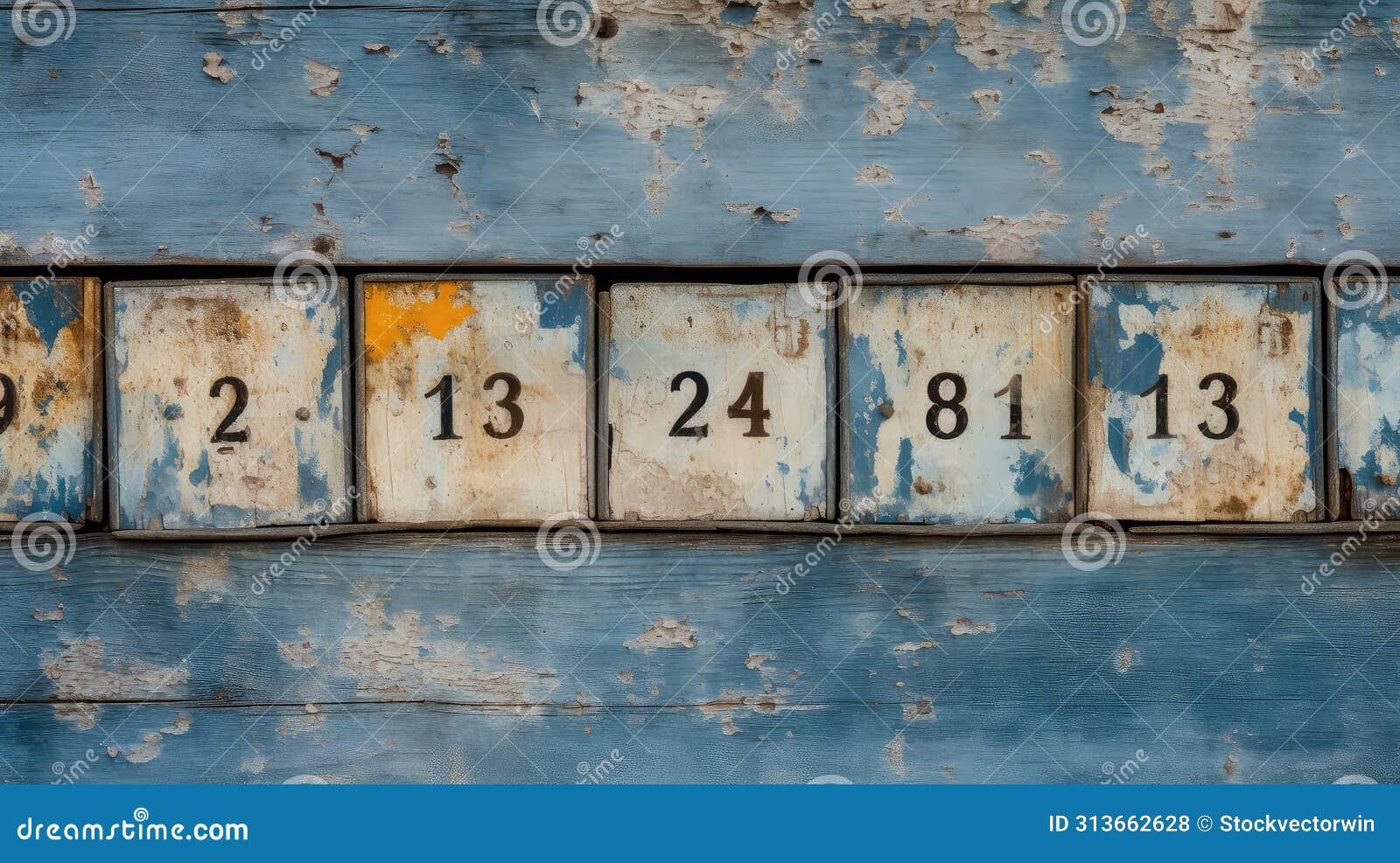 House numbers blue stock illustration. Illustration of composition ...