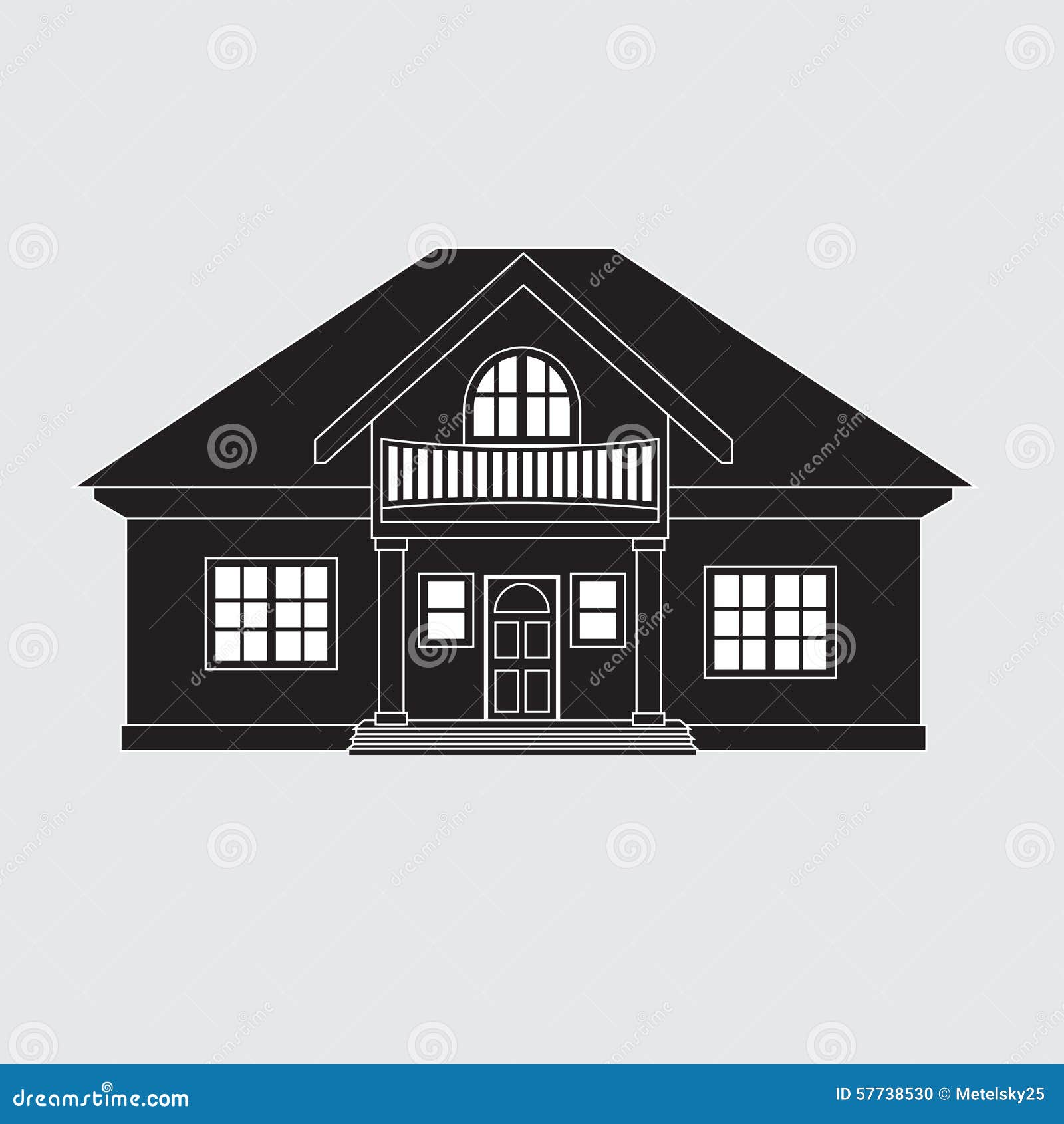 House in Old Style. Vector Illustration. Stock Vector - Illustration of ...