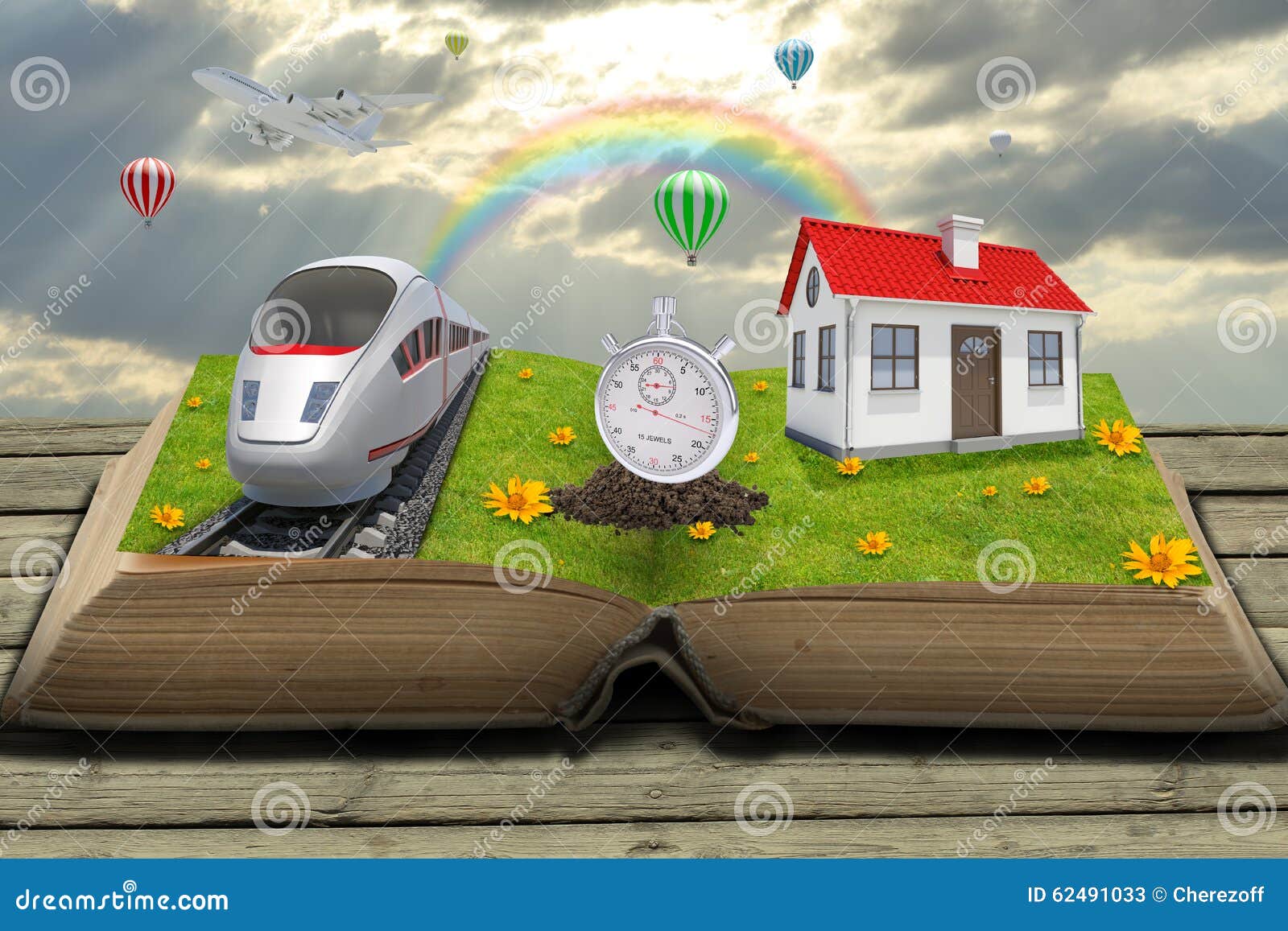 House on Open Book with Timer Stock Image - Image of clock, book: 62491033