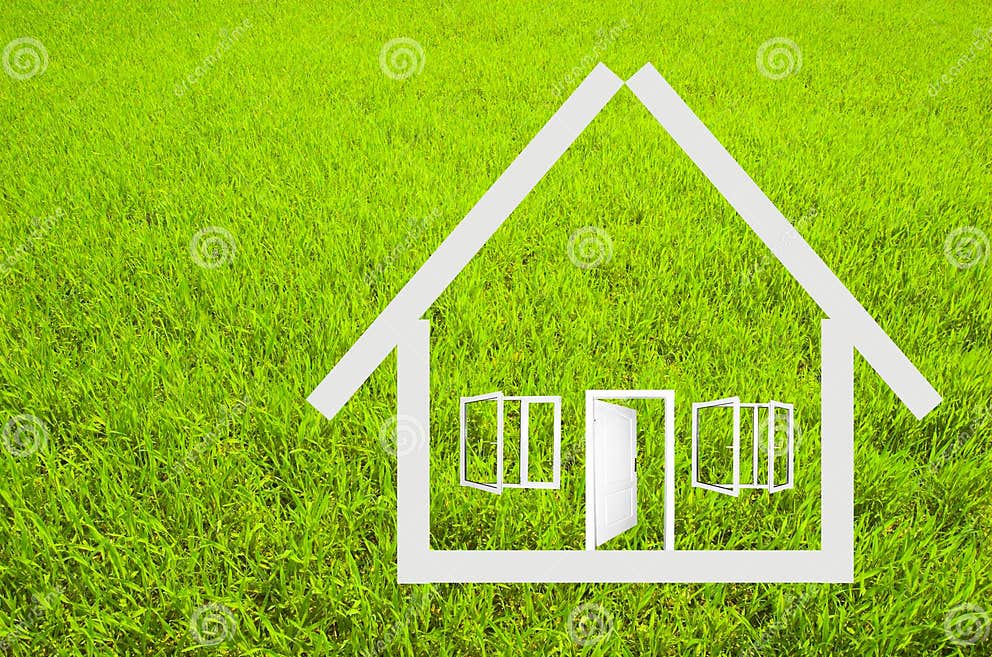 House outline stock photo. Image of home, door, object - 1763448