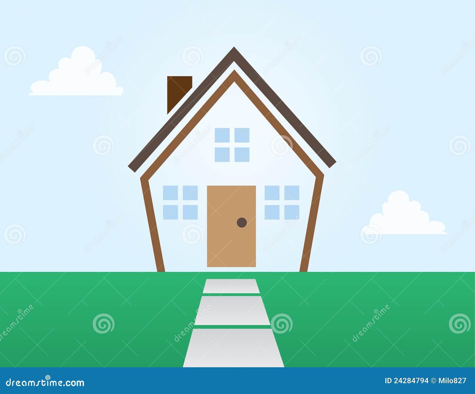 House Outline Abstract stock vector. Illustration of brown - 24284794