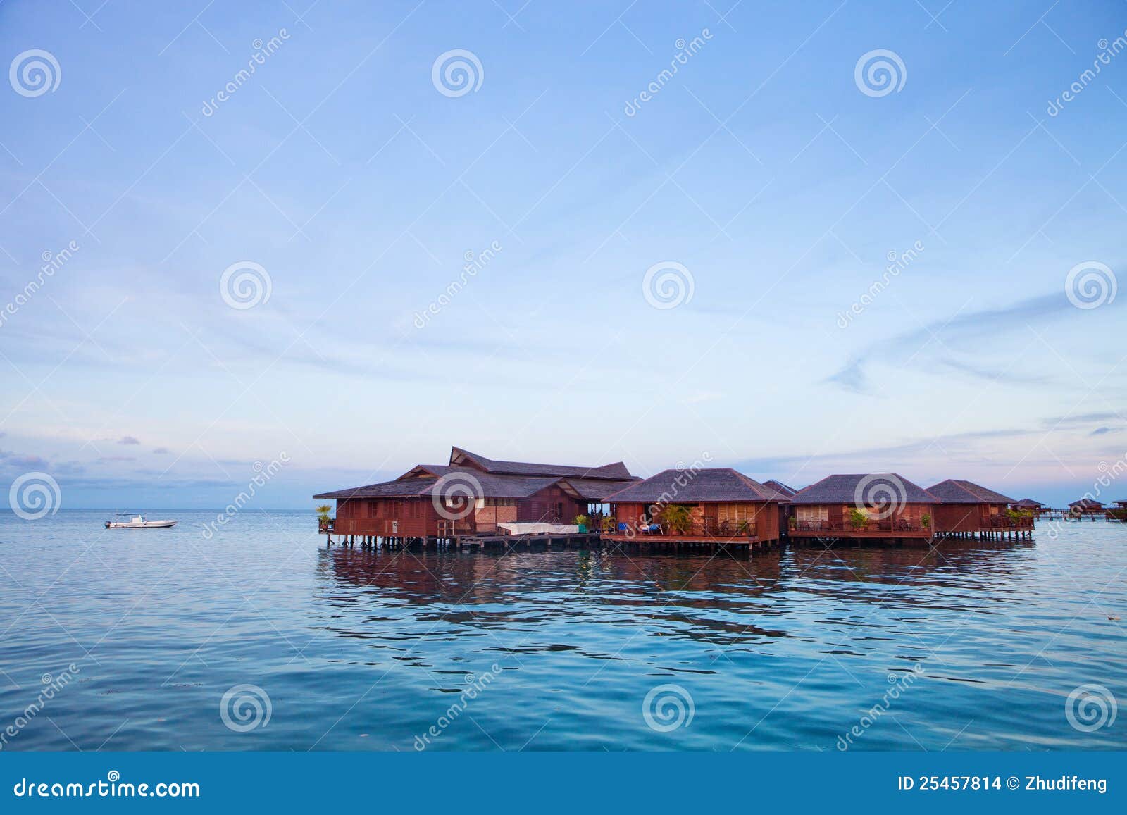 House Over Water at Coastline Stock Photo - Image of landscape, island ...
