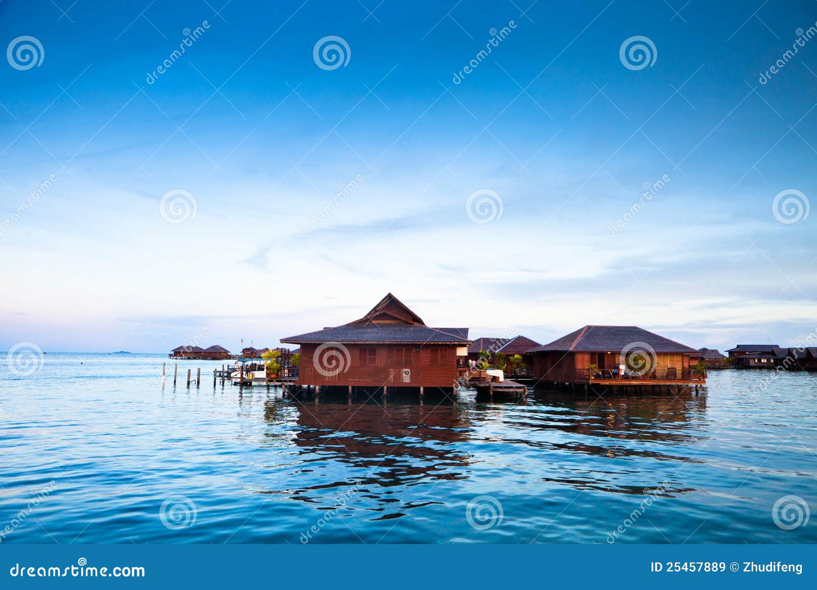 House Over Water at Coastline Stock Image - Image of landscape ...