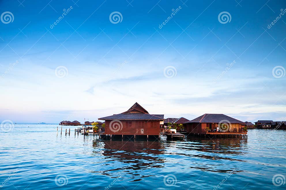 House Over Water at Coastline Stock Image - Image of landscape ...