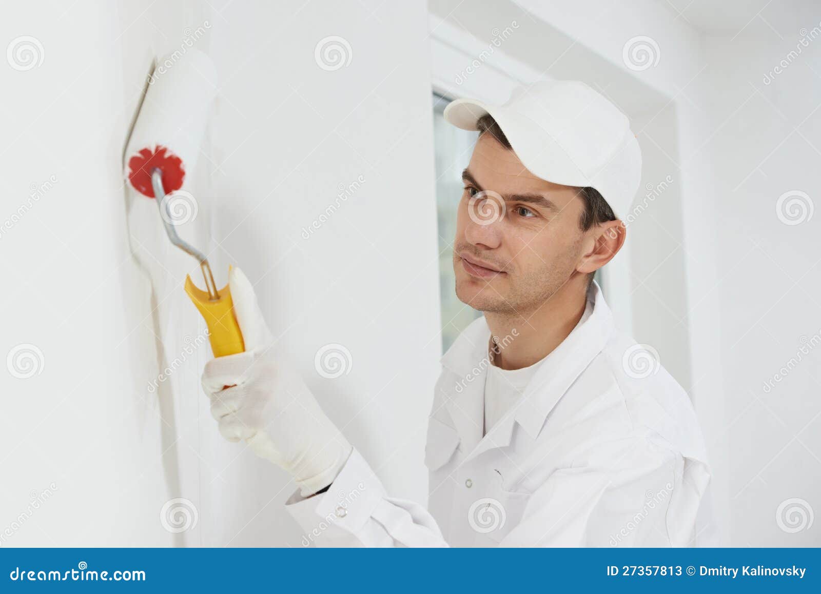 House painter at work stock image. Image of person, plasterer - 27357813