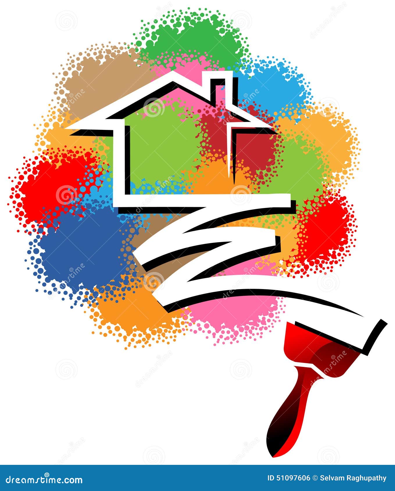 House painting logo stock vector. Illustration of home - 51097606 House painting logo stock vector. Illustration of home - 51097606