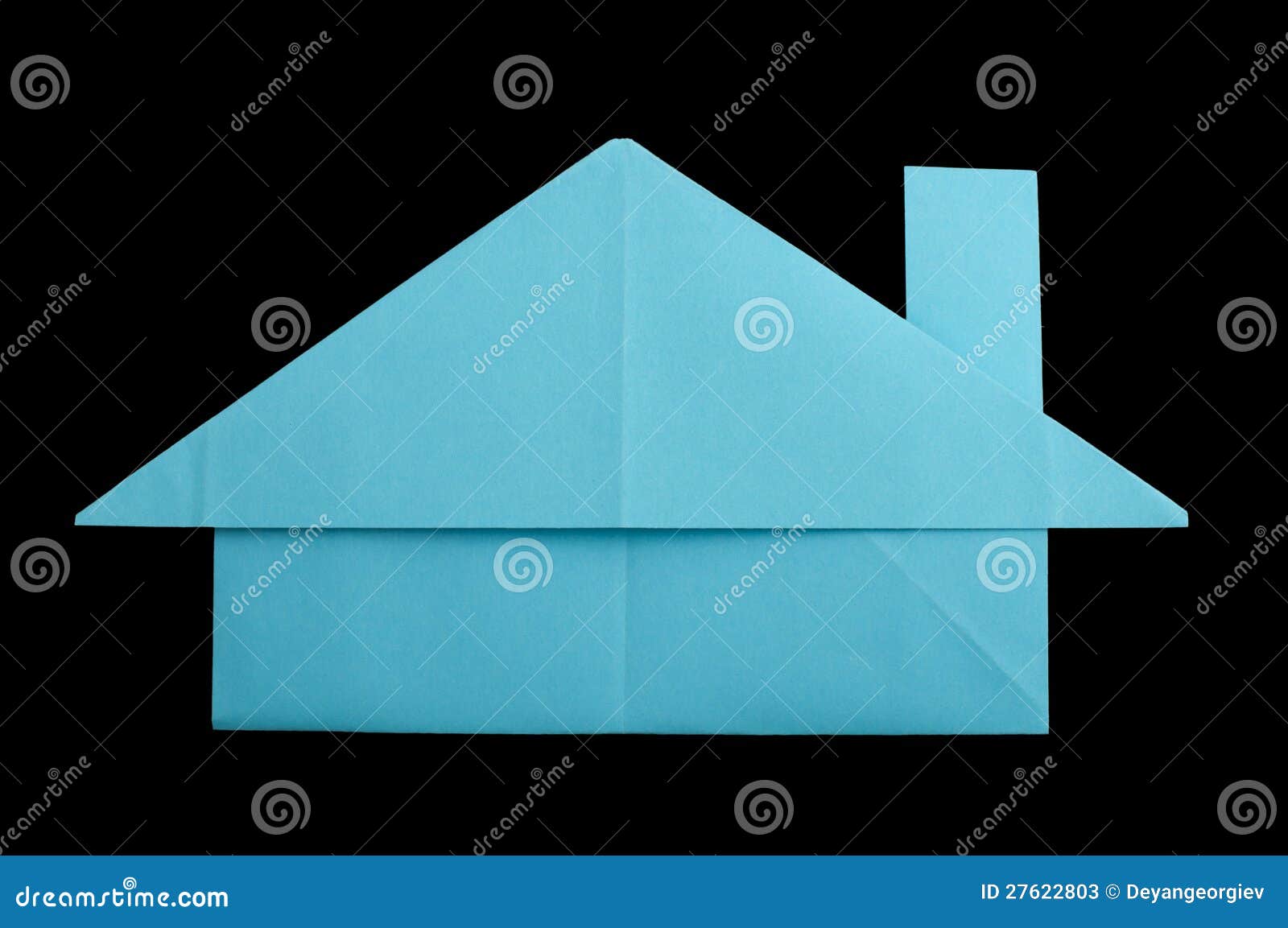 House Paper Made Folded Origami Style Stock Image - Image of design ...