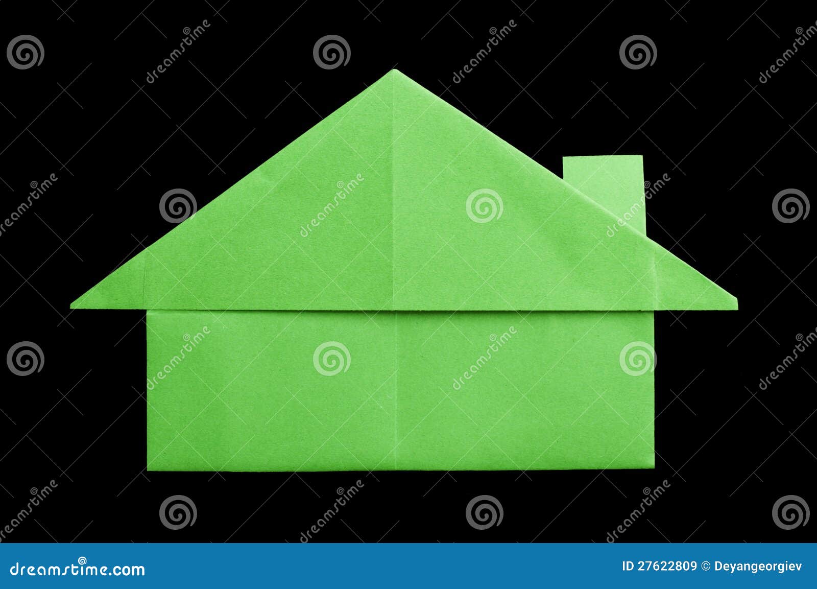House Paper Made Folded Origami Style Stock Image - Image of ...