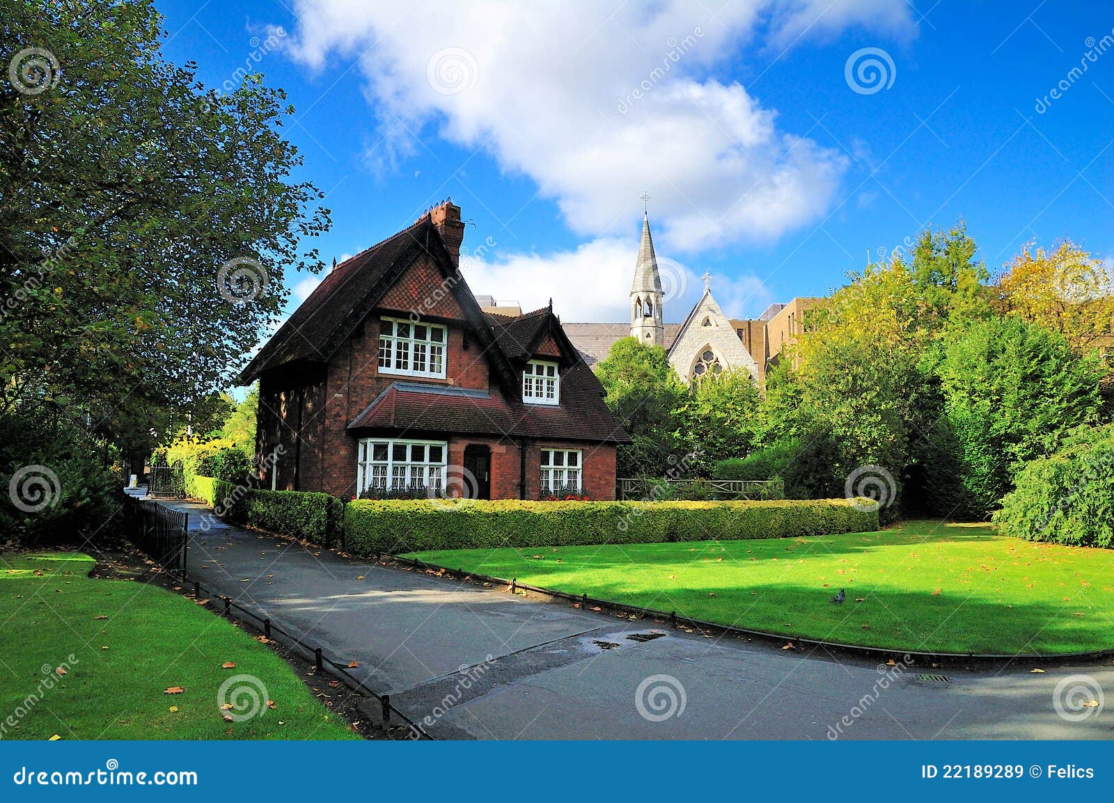 House in the Park stock image. Image of tree, landscape - 22189289