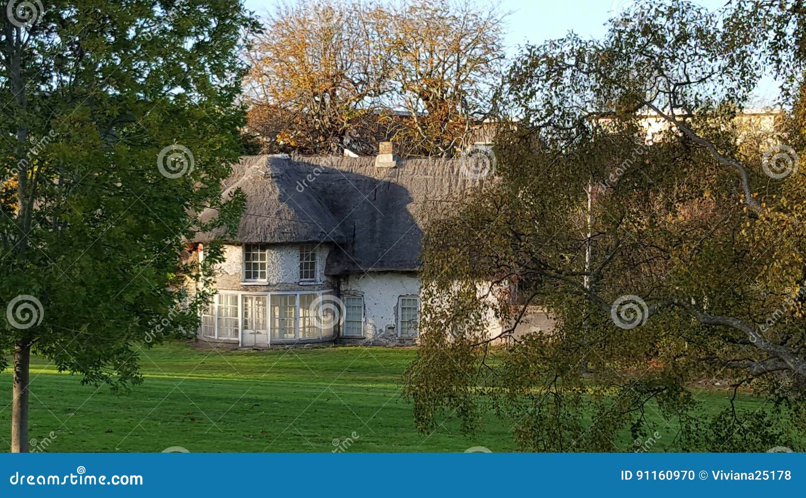 House in a Park with Stray Roof Stock Photo - Image of irish, building ...