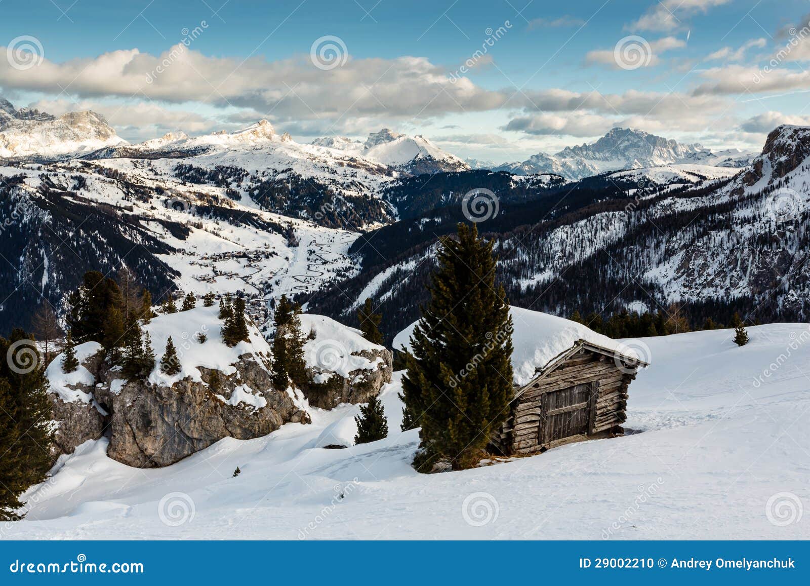 House in Passo Campolongo Valley Stock Photo - Image of mountain ...