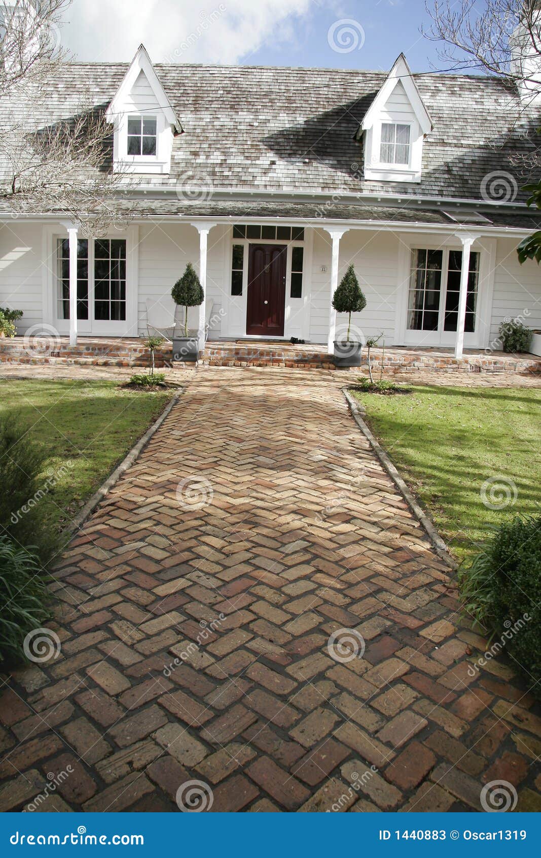 House with path 2 stock image. Image of house, domicile - 1440883