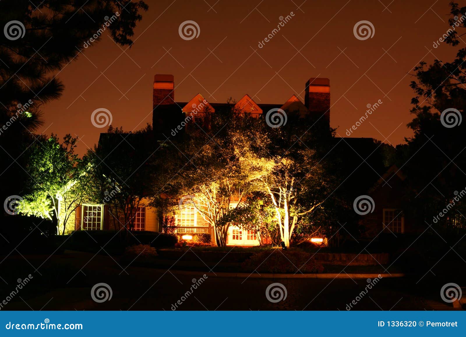 House of Peace at Night stock photo. Image of seasonal - 1336320